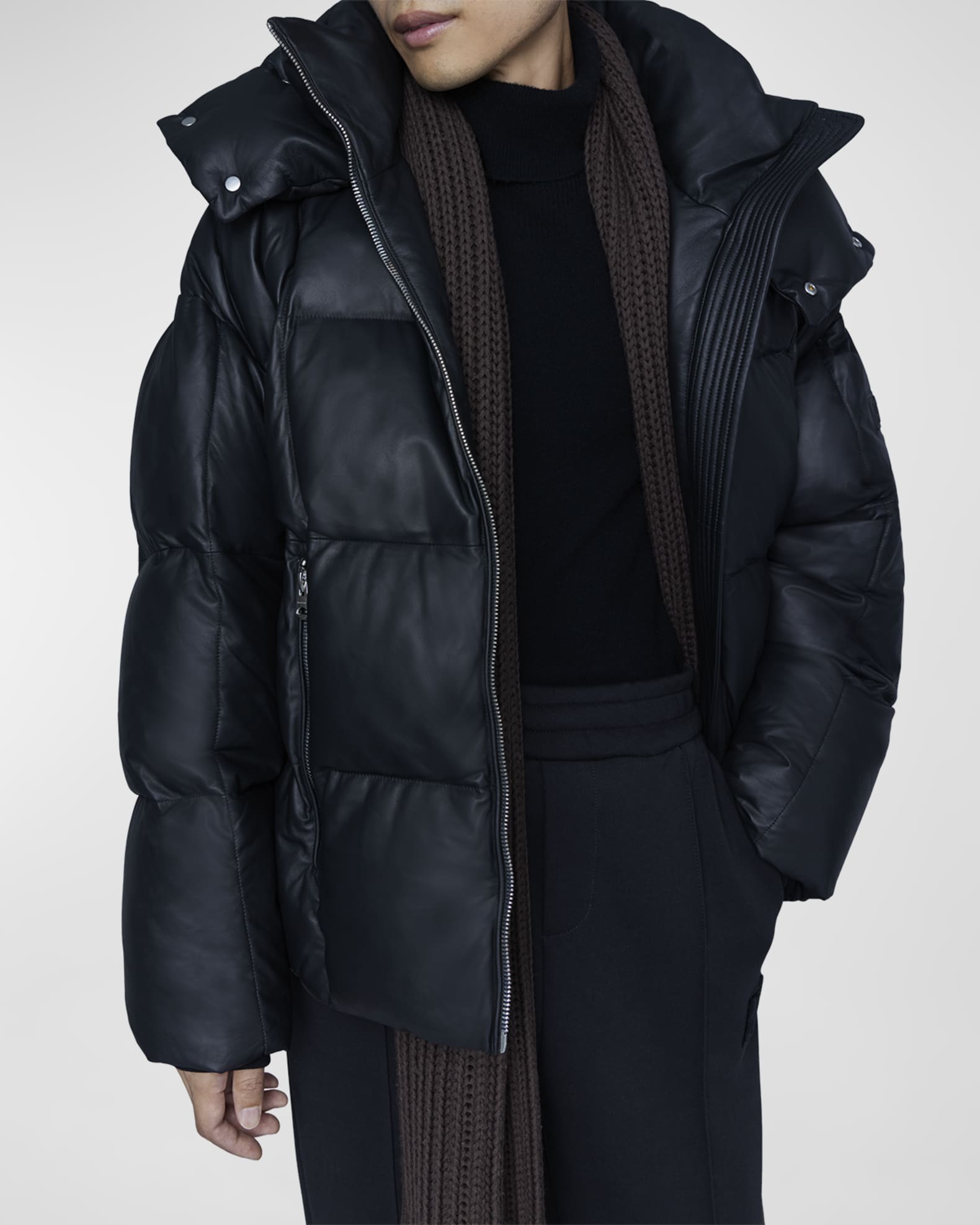 Mackage Men's Mikko Lambskin Puffer Coat | Neiman Marcus