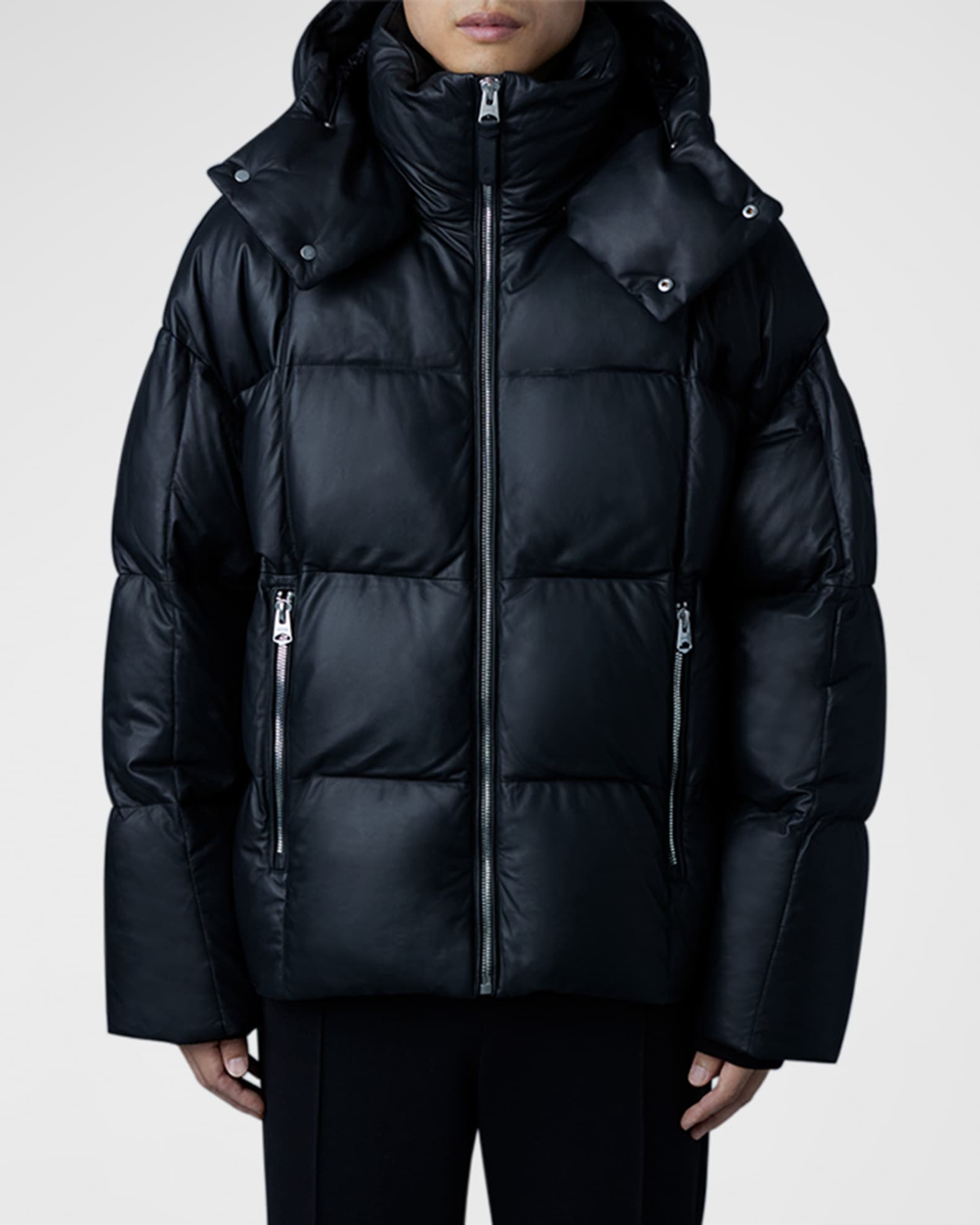 Mackage Men's Mikko Lambskin Puffer Coat | Neiman Marcus