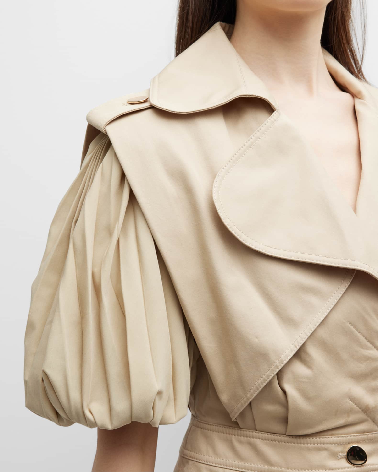 Acler Idaho Puff-Sleeve Pantsuit | Neiman Marcus