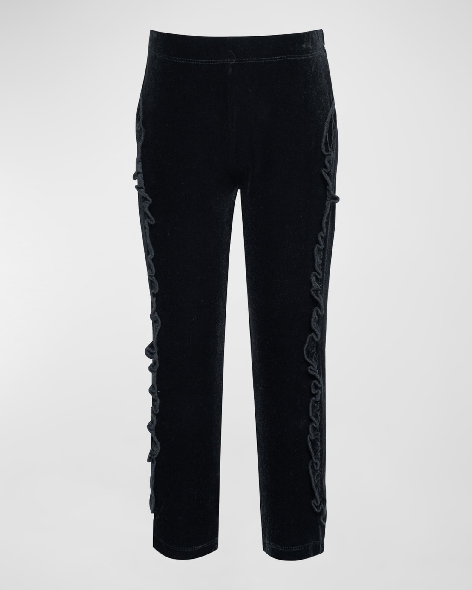 Ruffle Velour Leggings | Neiman Marcus