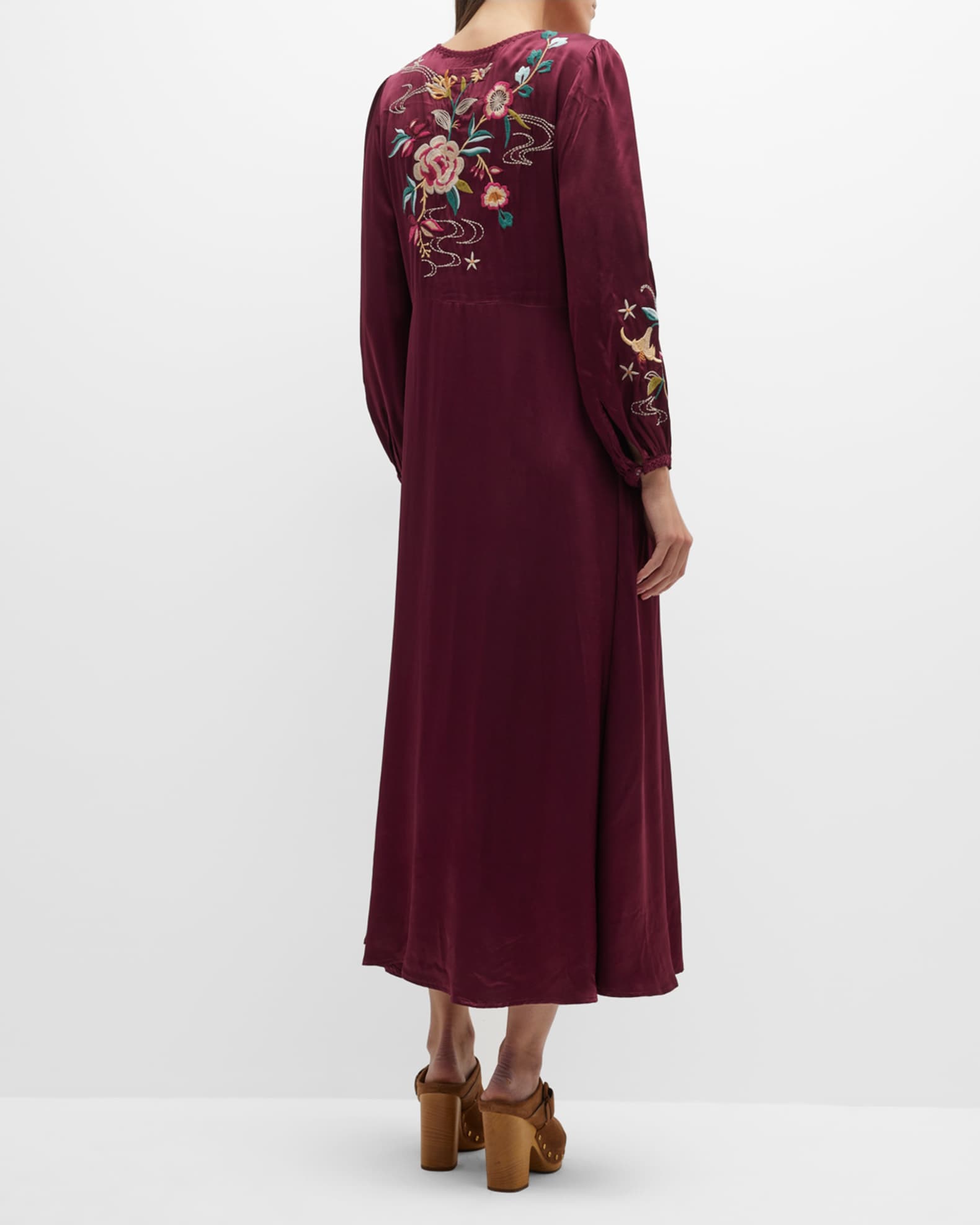 Johnny Was Lani Effortless Embroidered Maxi Dress | Neiman Marcus