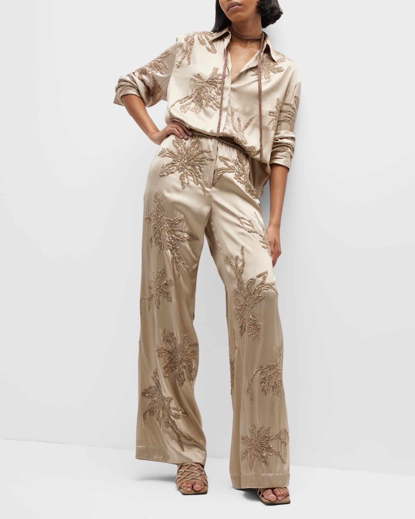 Botanical Embroidered Collection | Neiman Marcus