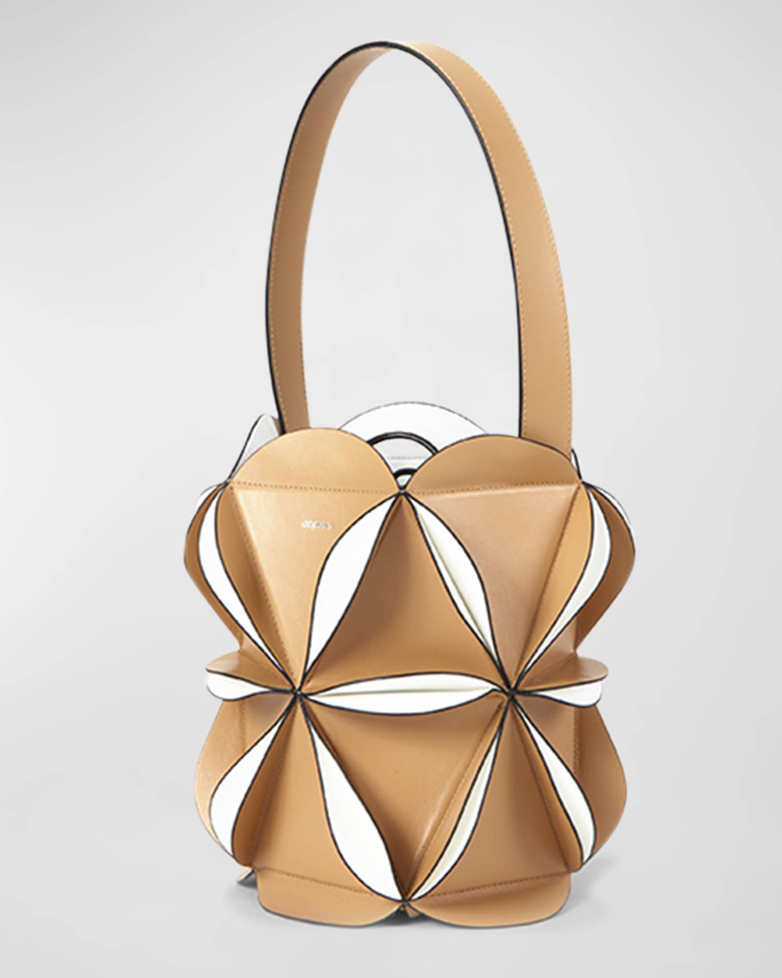 Coperni Origami Drawstring Leather Bucket Bag | Neiman Marcus