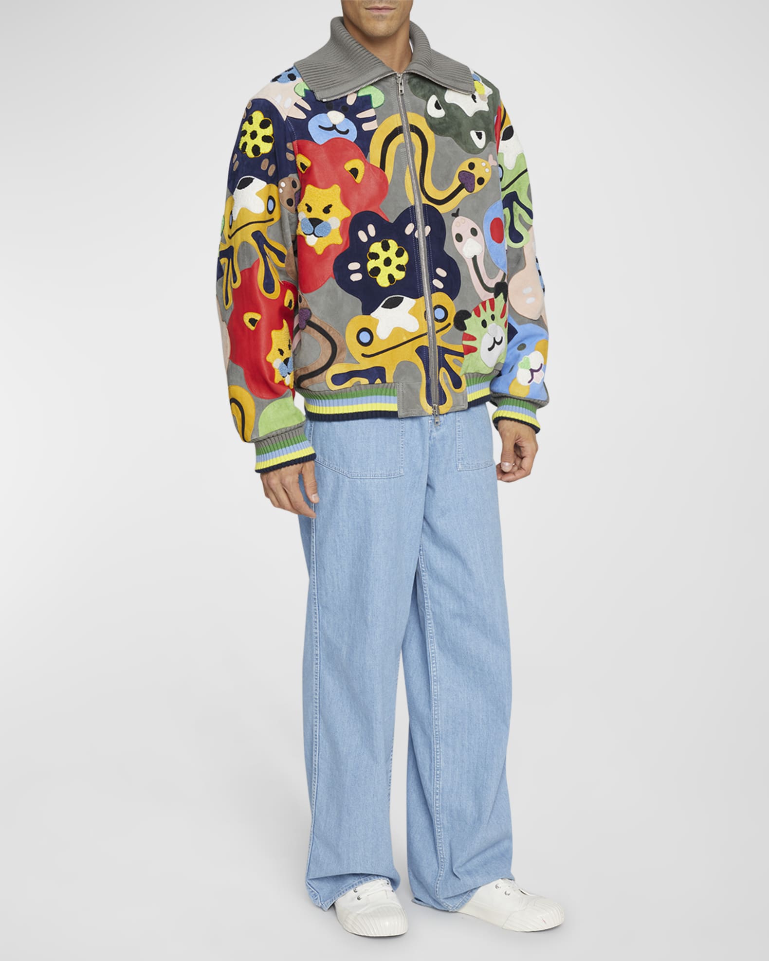 Kenzo Men's Kenzoo Pieced Bomber Jacket | Neiman Marcus