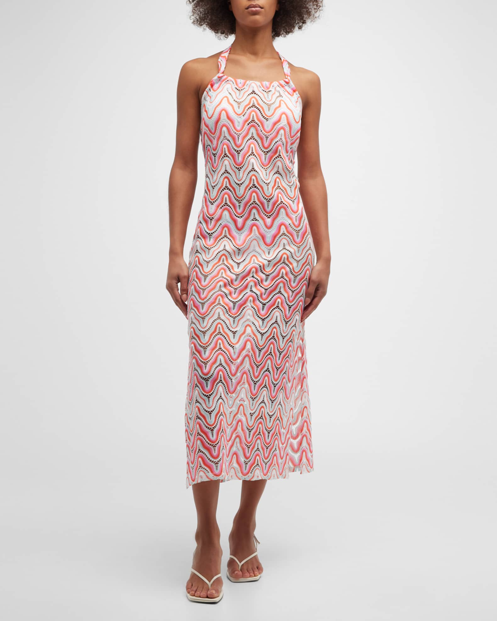 Trina Turk Serafina Crochet Halter Maxi Dress | Neiman Marcus