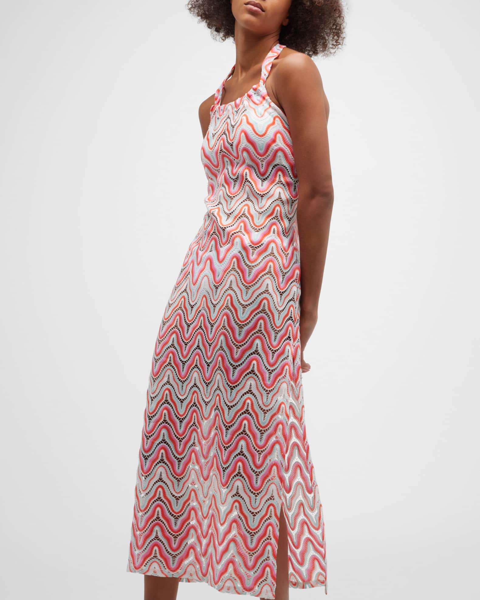 Trina Turk Serafina Crochet Halter Maxi Dress | Neiman Marcus