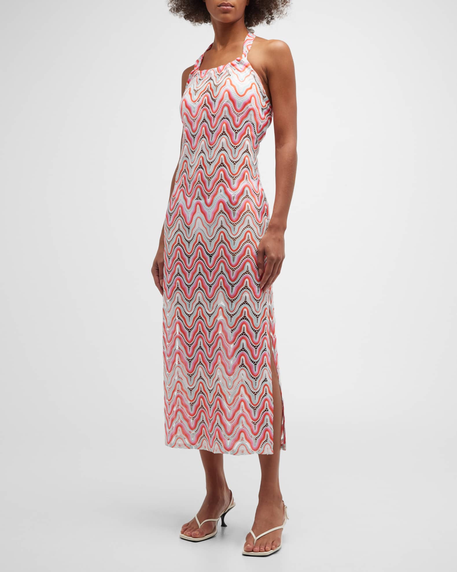 Trina Turk Serafina Crochet Halter Maxi Dress | Neiman Marcus