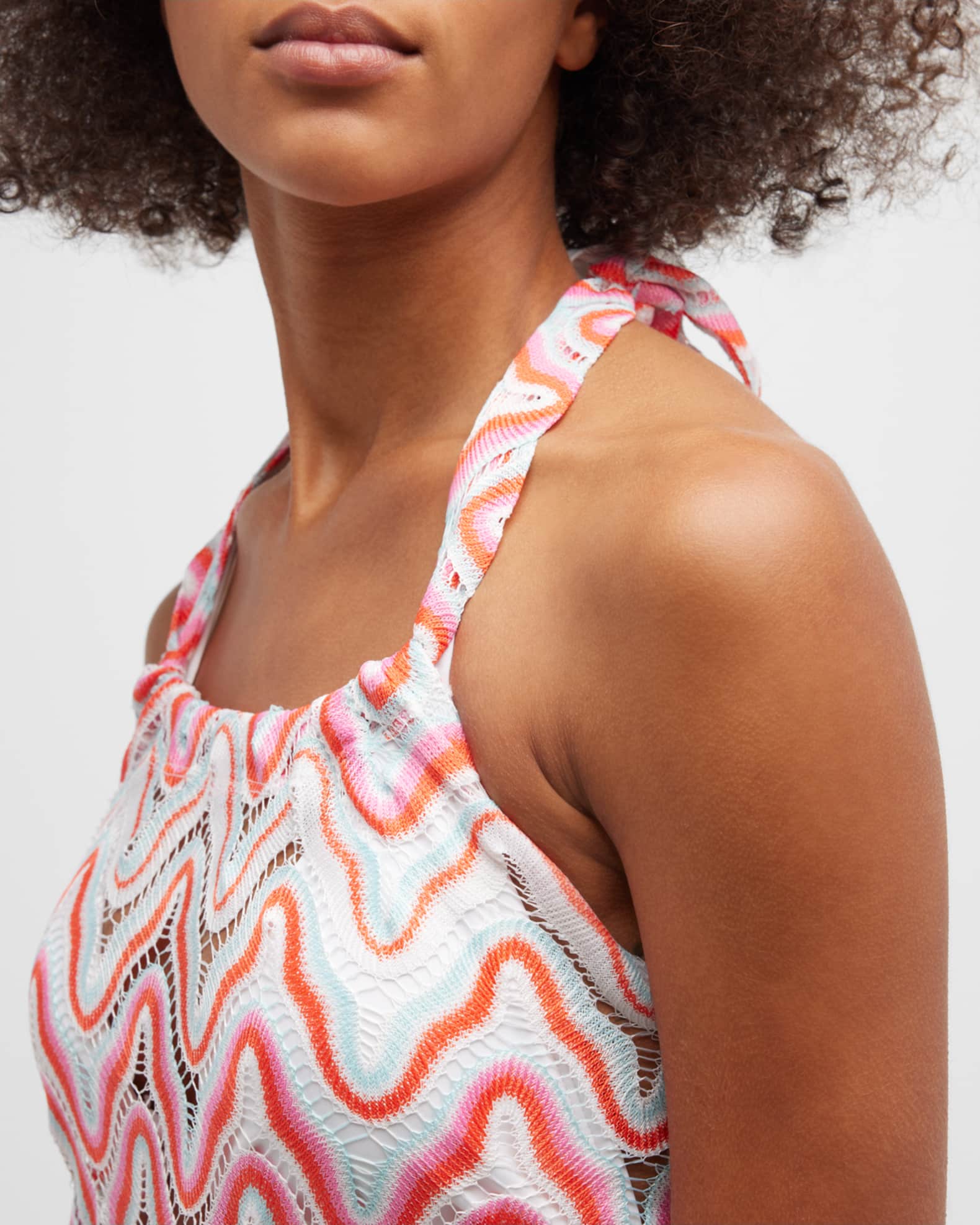 Trina Turk Serafina Crochet Halter Maxi Dress | Neiman Marcus