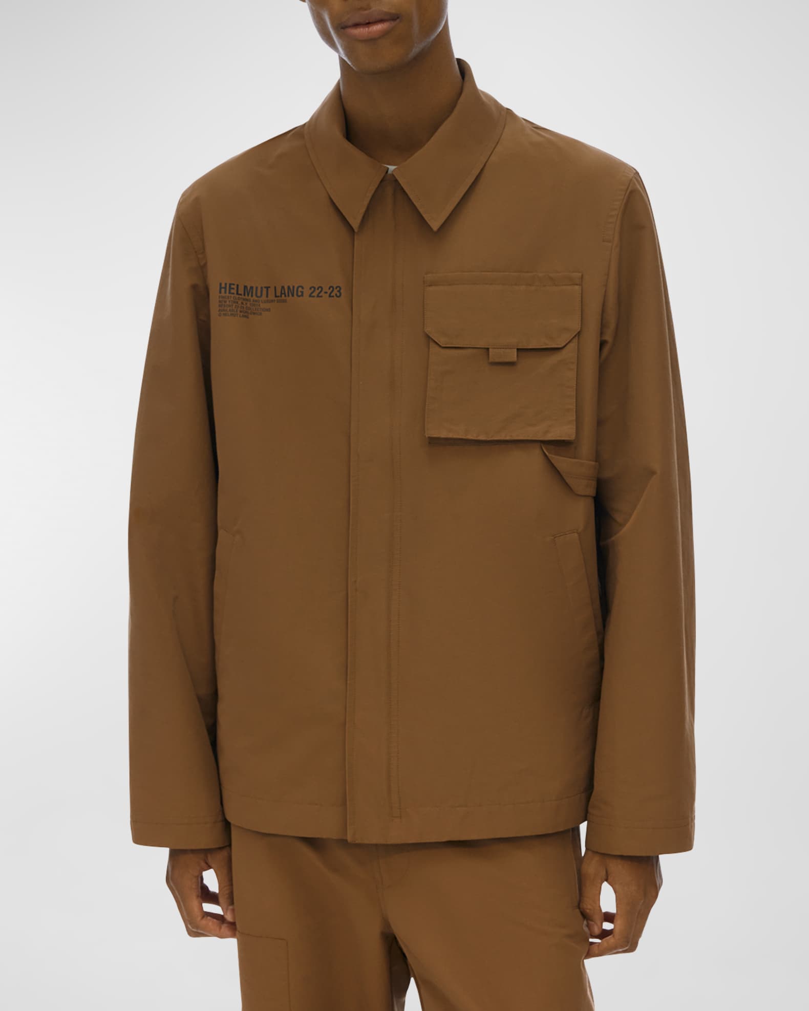 Helmut Lang Men's Logo Utility Jacket | Neiman Marcus