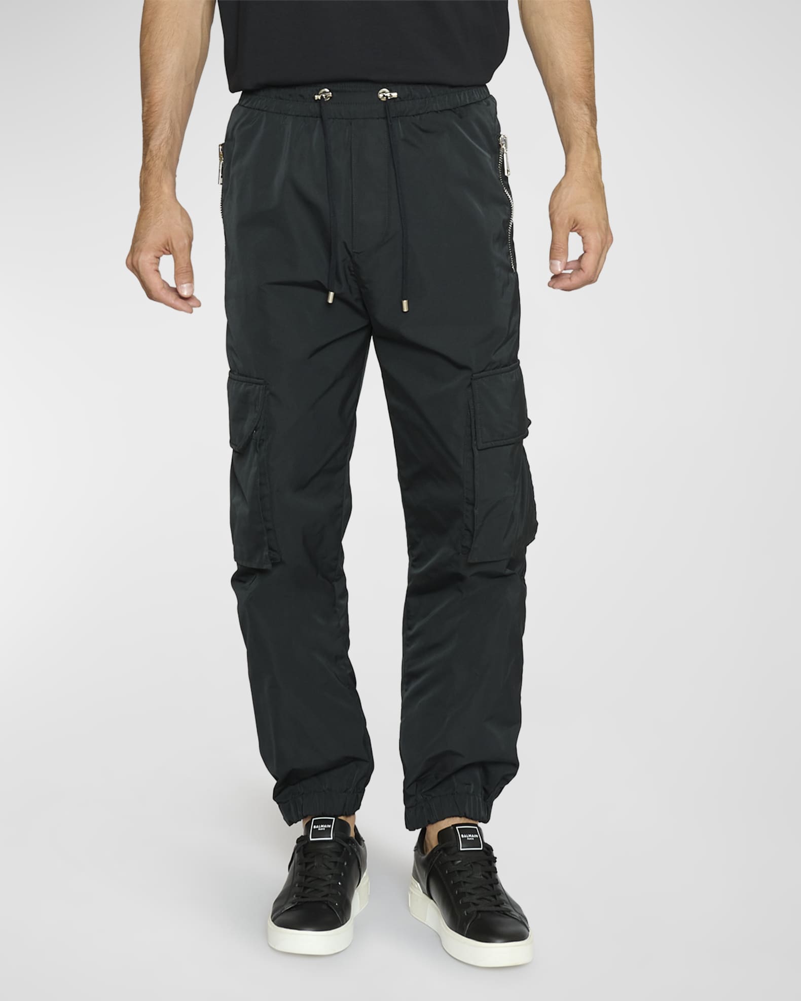 Balmain Men's Taffeta Cargo Pants | Neiman Marcus