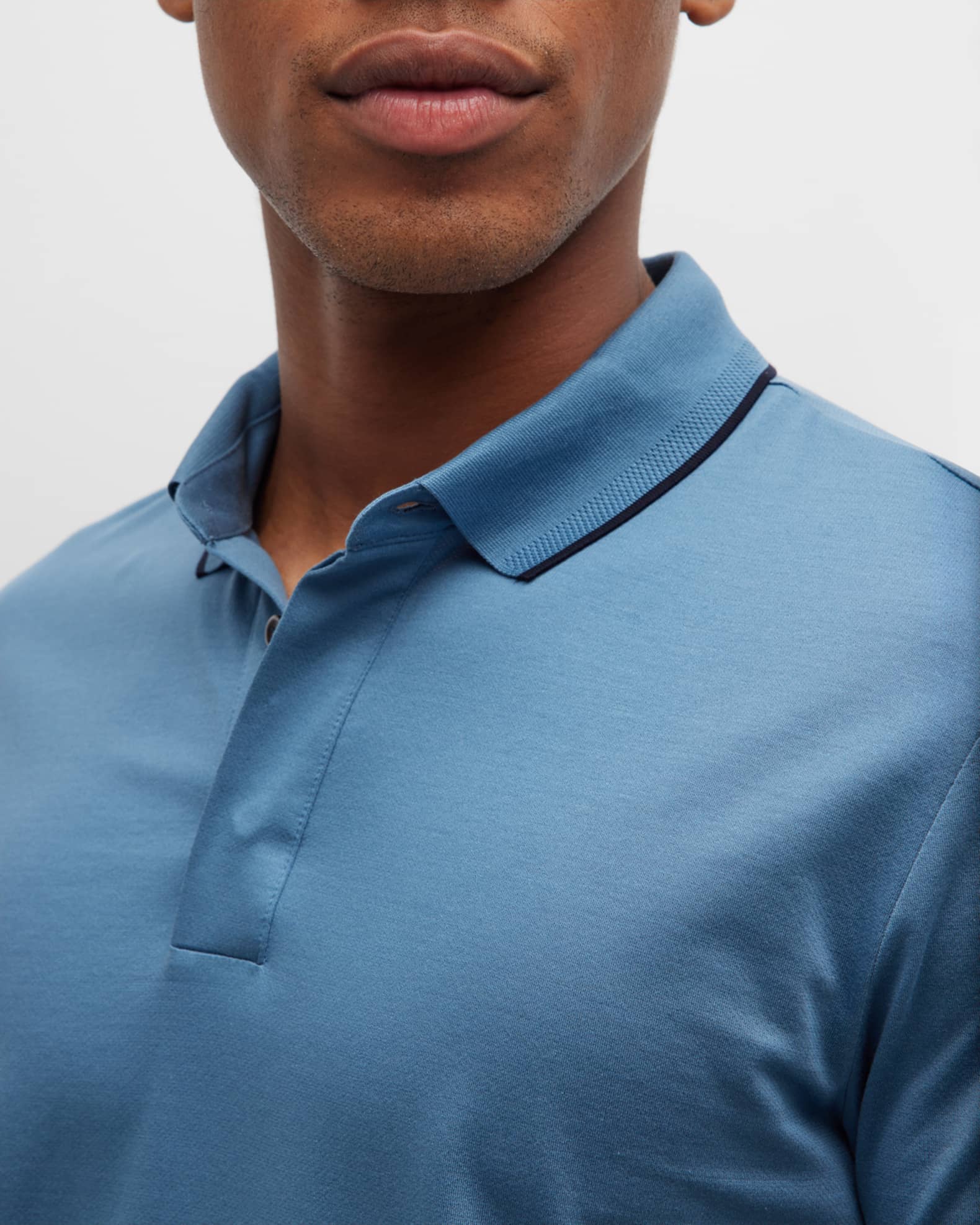 BOSS Men's Mercerized Cotton Polo Shirt | Neiman Marcus