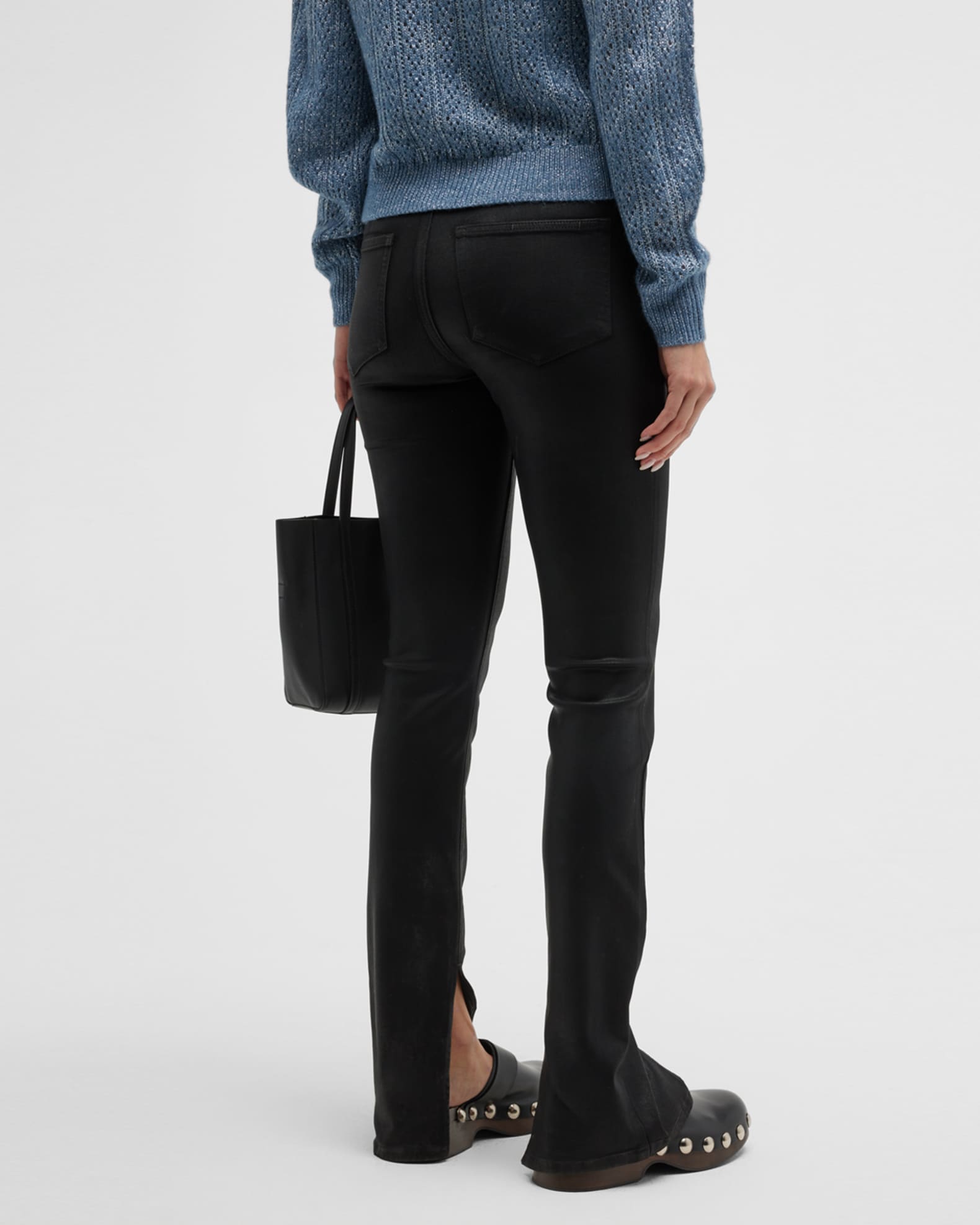 PAIGE Constance Mid-Rise Coated Skinny Jeans | Neiman Marcus