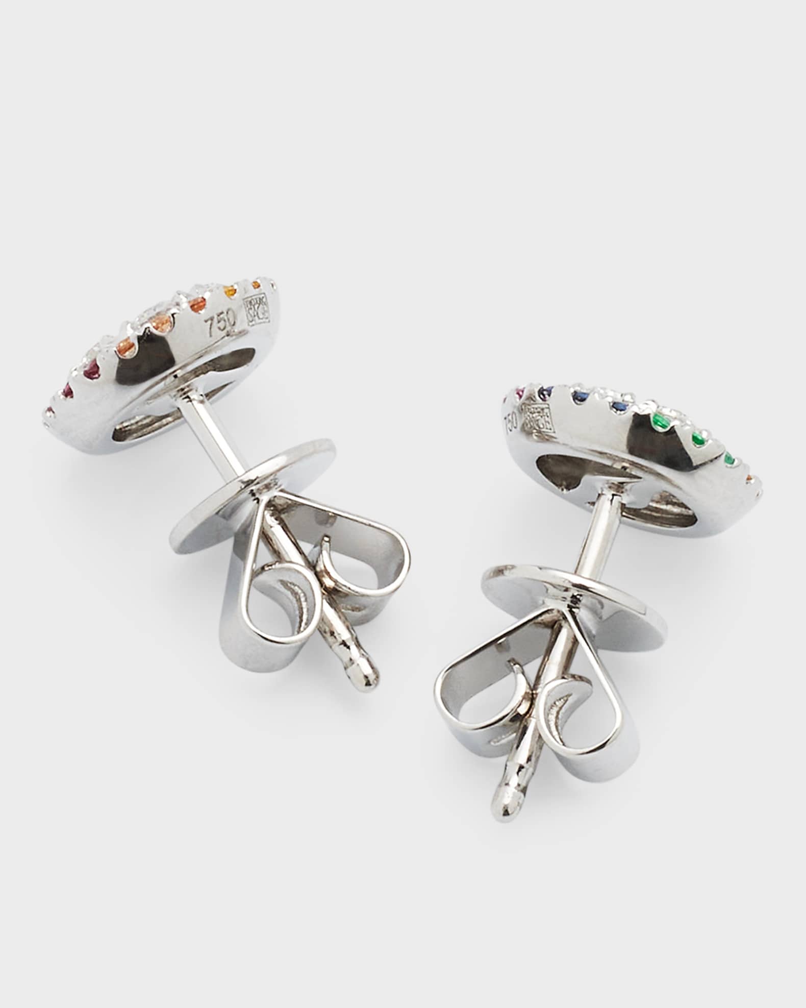 Frederic Sage Firenze II 18k White Gold Diamond & Sapphire Earrrings | Neiman Marcus