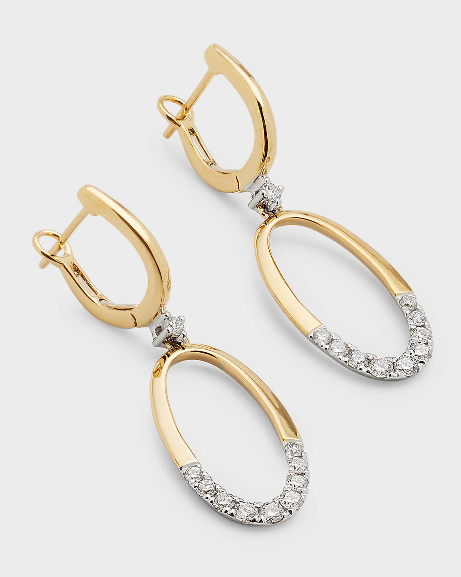 Frederic Sage 18K Yellow and White Gold Open Oval-Shape Diamond ...
