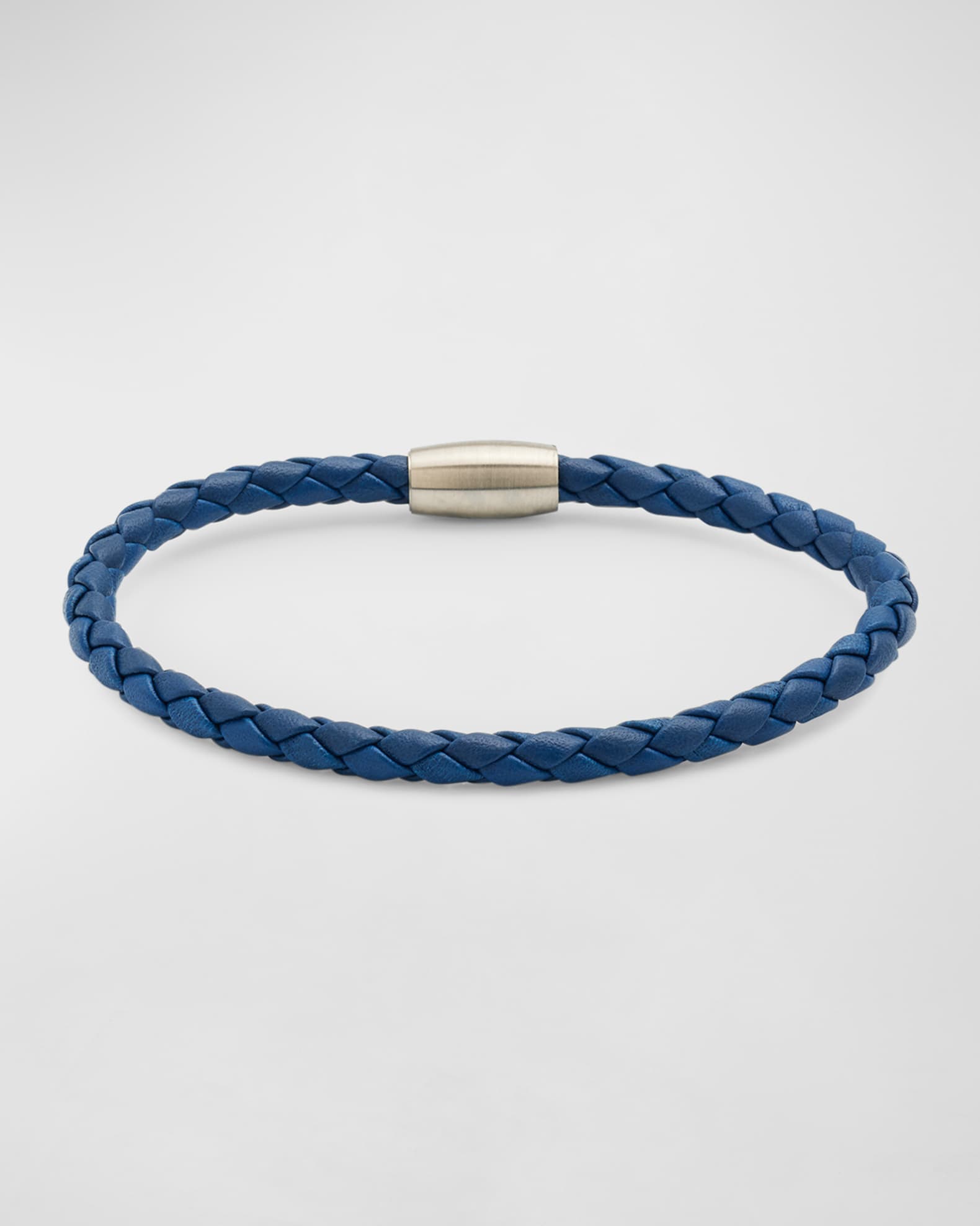 Jan Leslie Men's Woven Leather Bracelet | Neiman Marcus
