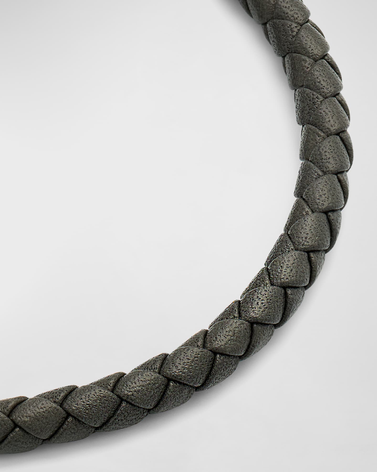 Jan Leslie Men's Woven Leather Bracelet | Neiman Marcus