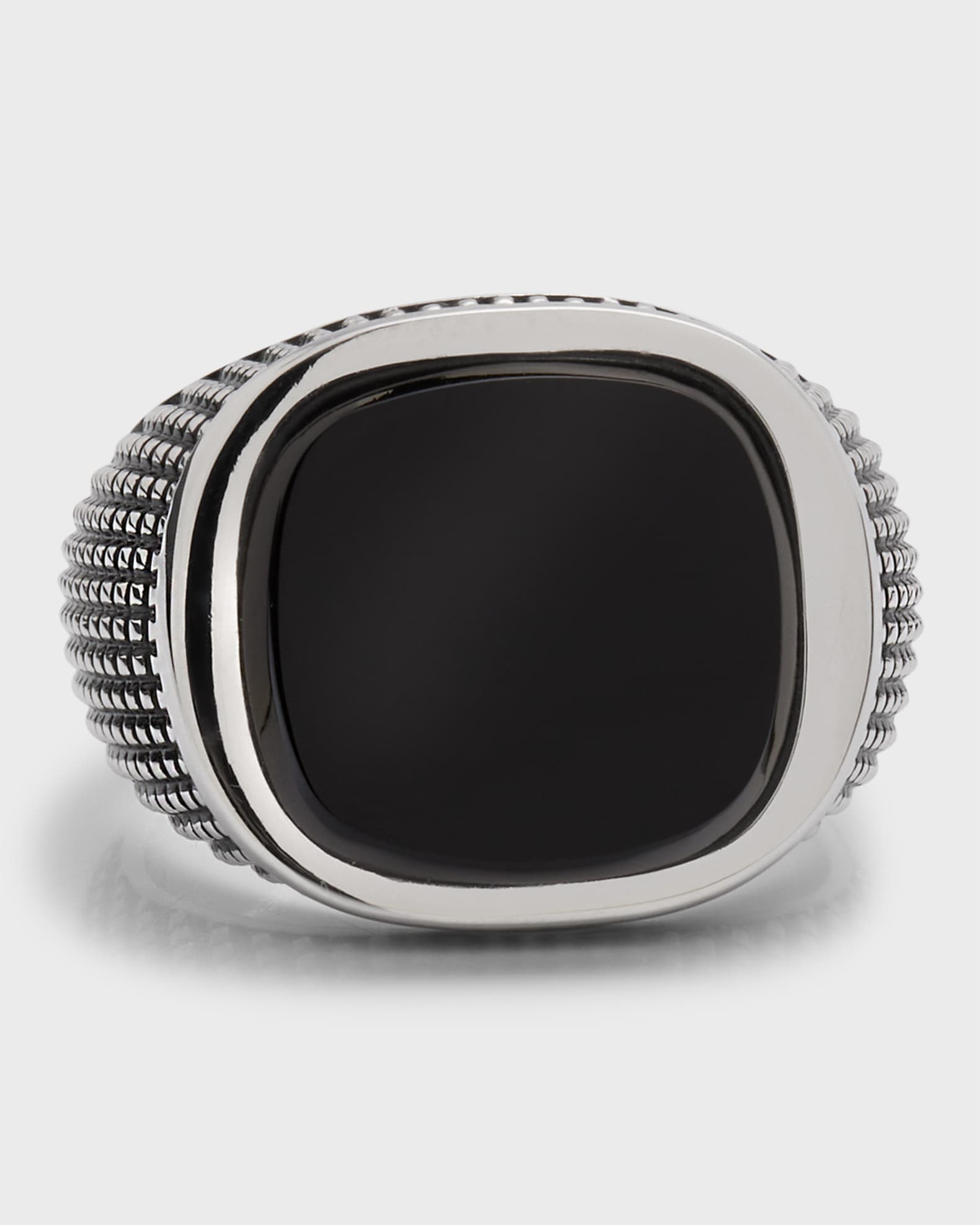 Jan Leslie Men's Black Onyx Signet Ring | Neiman Marcus