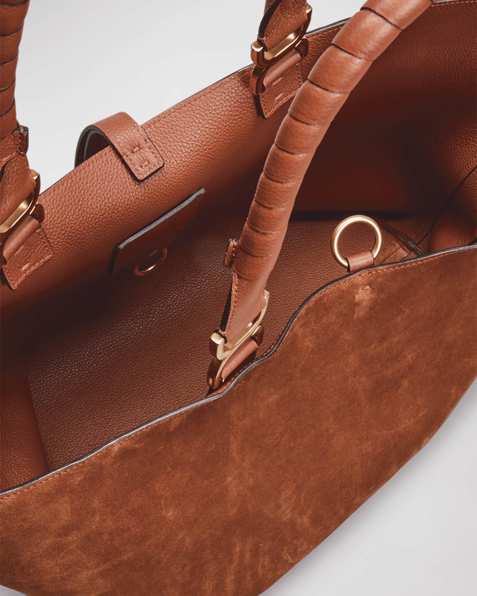Chloe Marcie Large Suede Tote Bag | Neiman Marcus