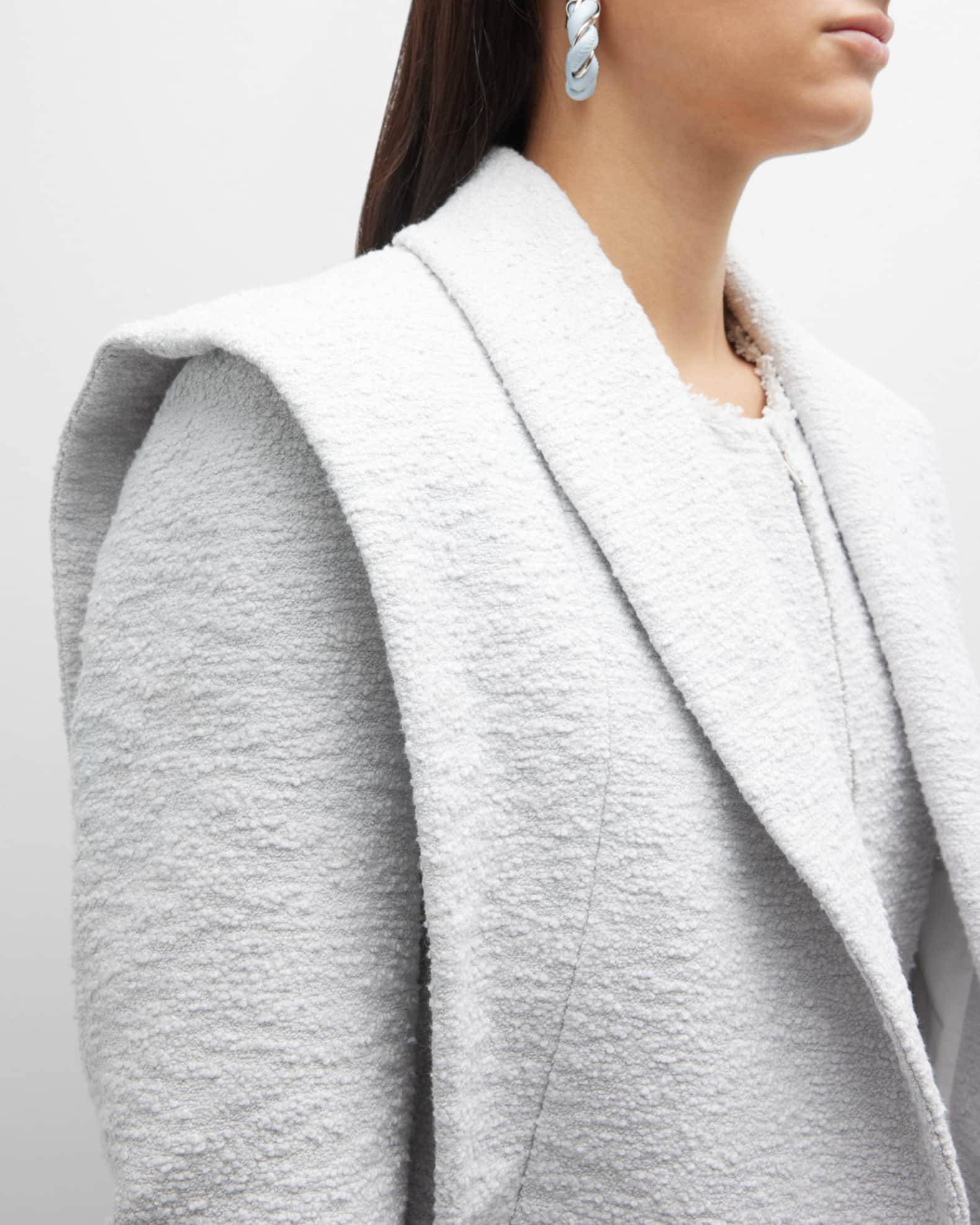 Iro Oceana Cropped Open-Front Structured Jacket | Neiman Marcus