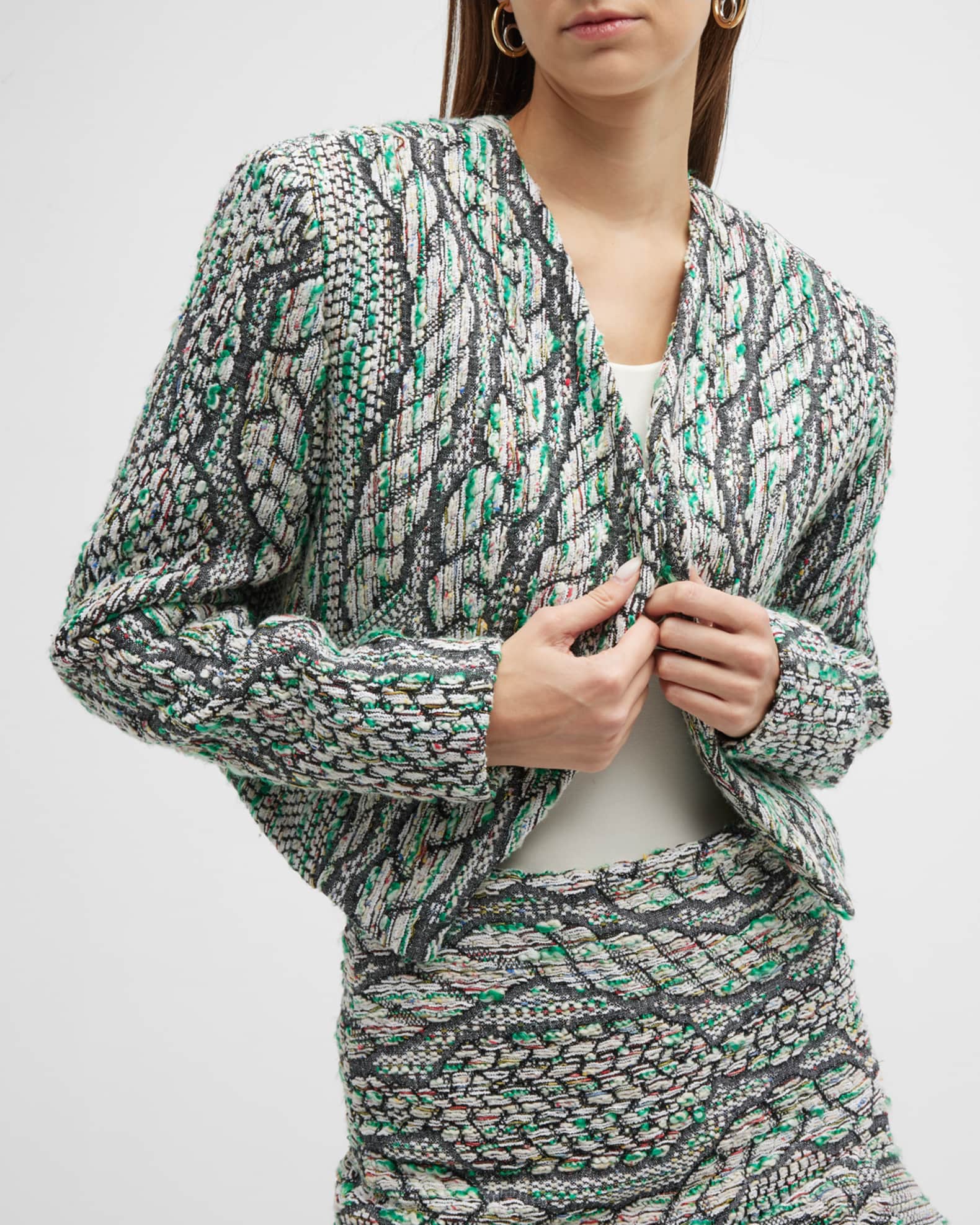 Iro Agnese Cropped Open-Front Jacket | Neiman Marcus