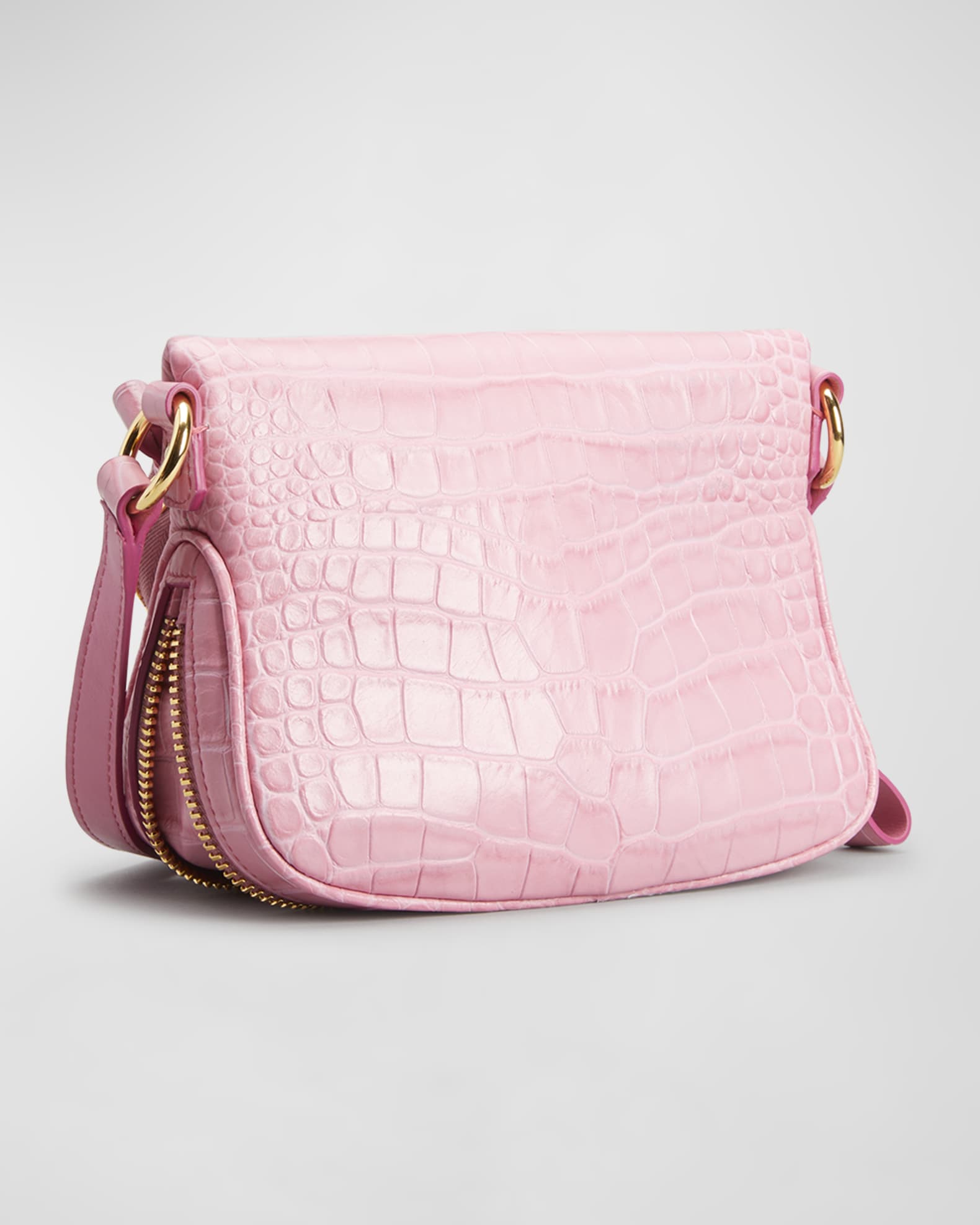 TOM FORD Jennifer Mini Croc-Embossed Crossbody Bag | Neiman Marcus