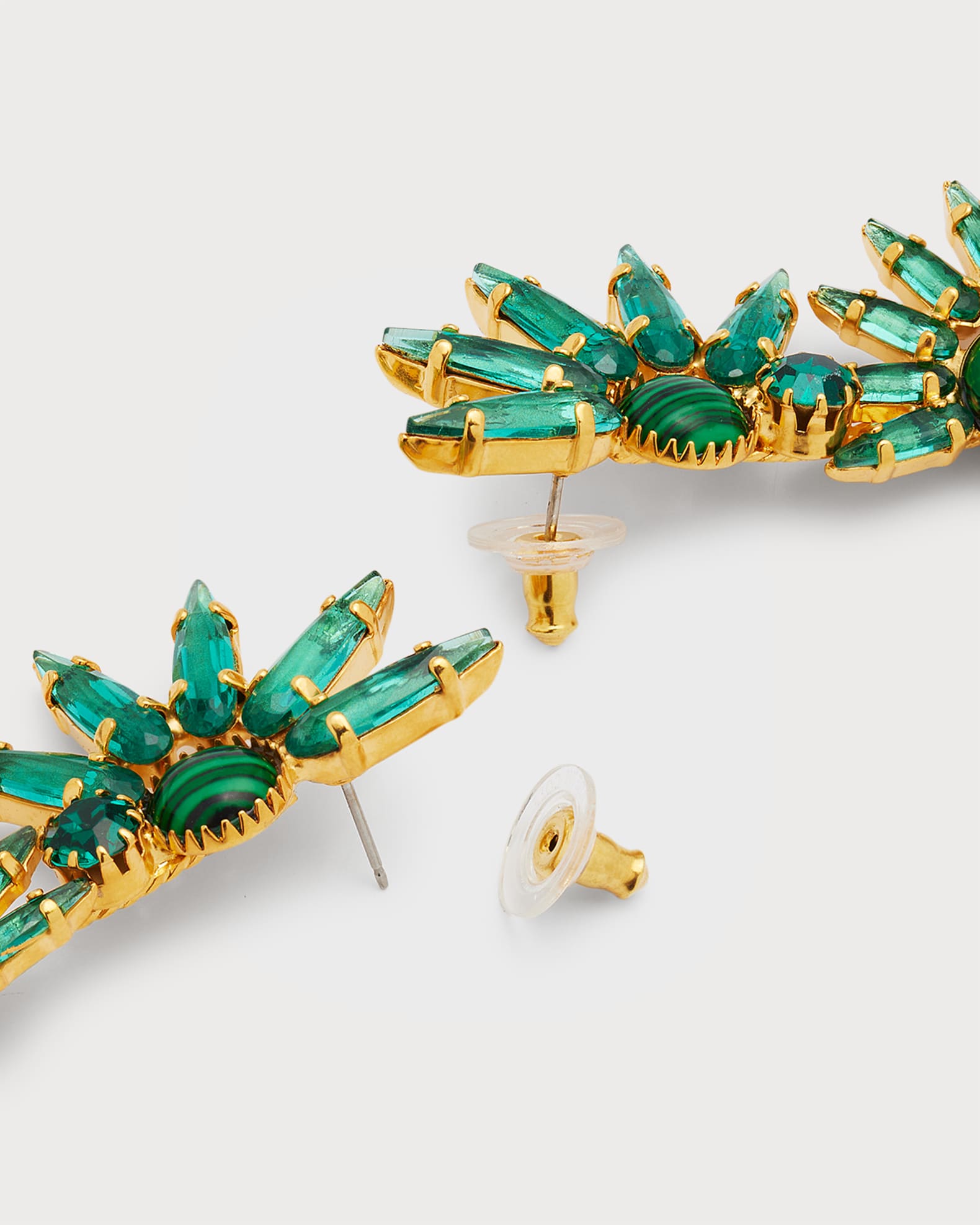 Elizabeth Cole Livy 24k Gold-Plated & Crystal Earrings | Neiman Marcus
