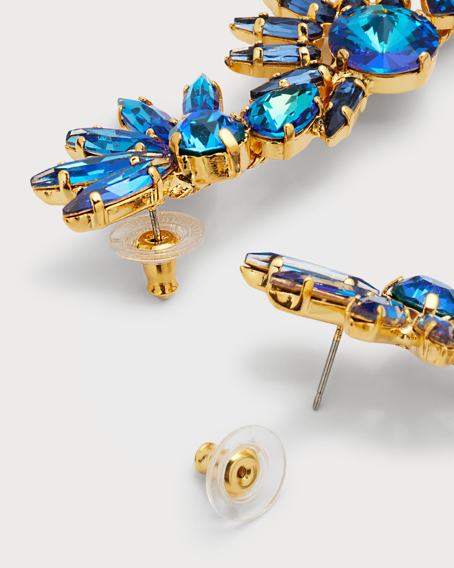 Elizabeth Cole Livy 24k Gold-Plated & Crystal Earrings | Neiman Marcus