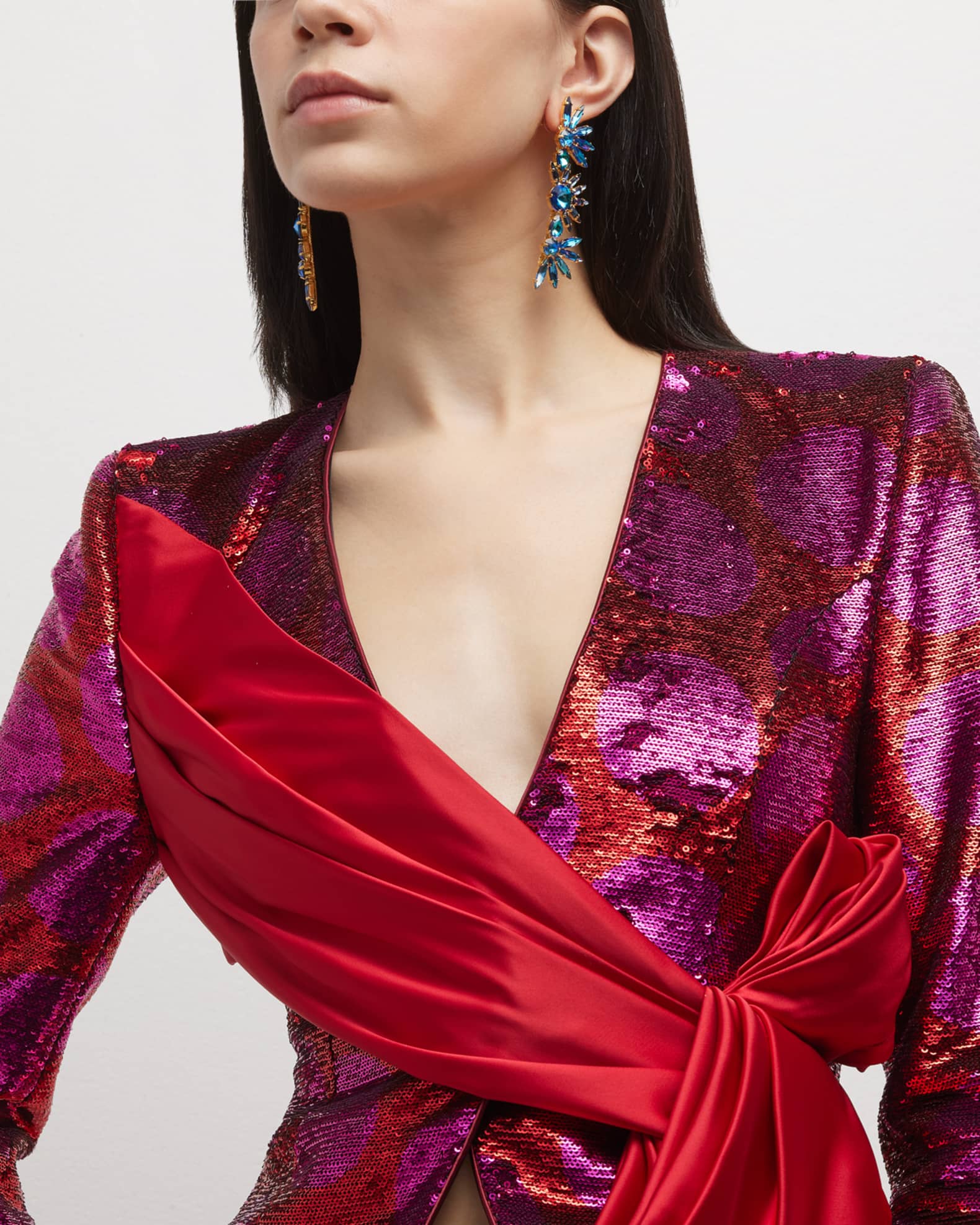 Elizabeth Cole Livy 24k Gold-Plated & Crystal Earrings | Neiman Marcus