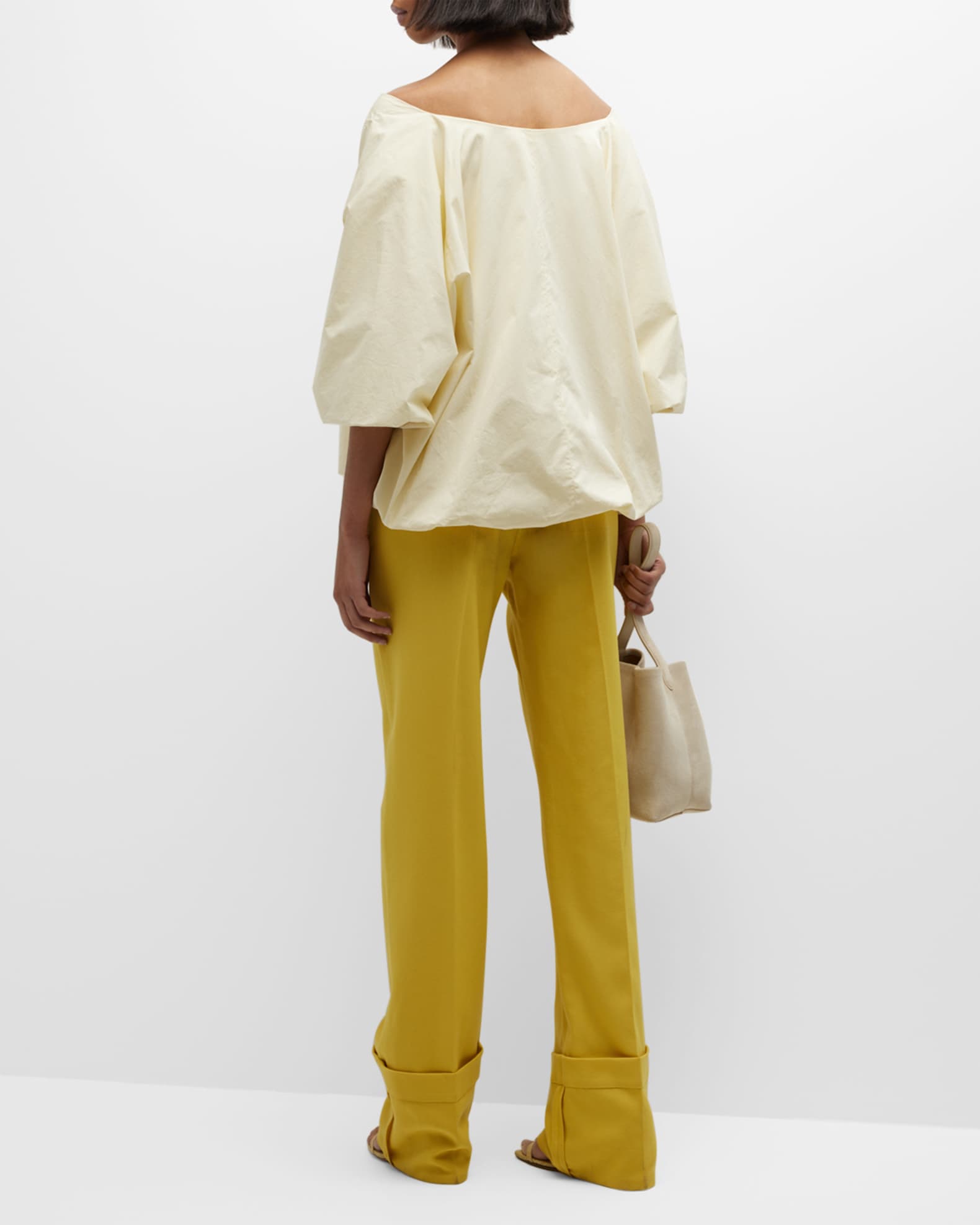 BITE Studios Tailored Fold-Up Trousers | Neiman Marcus