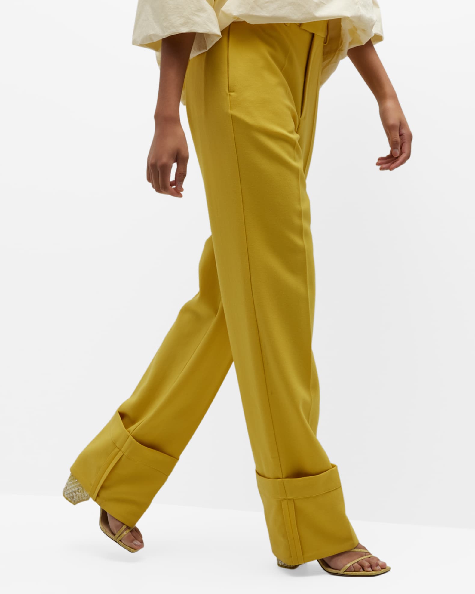 BITE Studios Tailored Fold-Up Trousers | Neiman Marcus