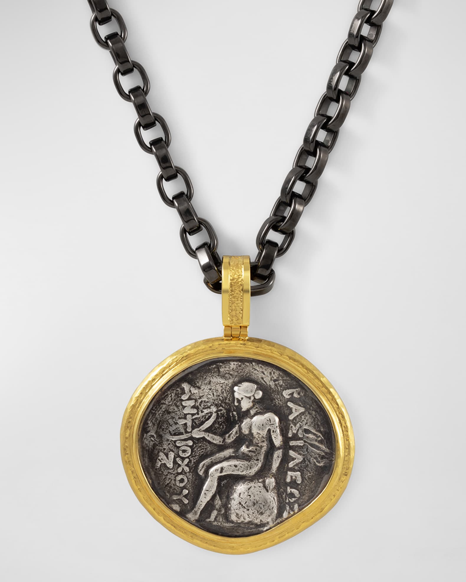 Jorge Adeler Men's 18K Yellow Gold Apollo Coin Enhancer | Neiman Marcus