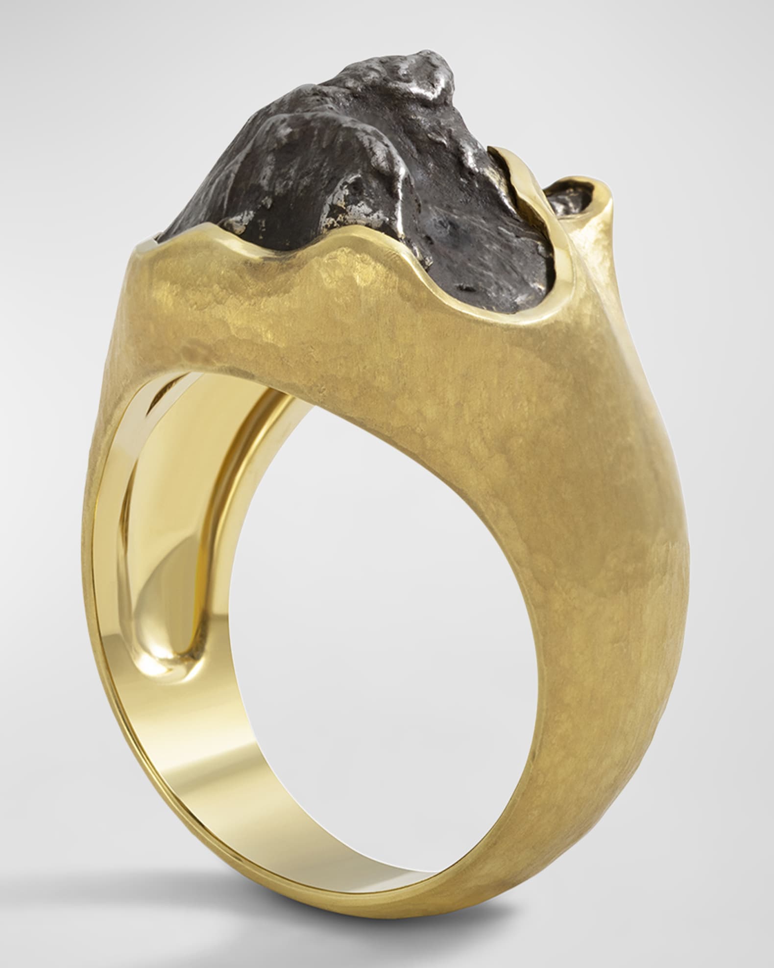 Jorge Adeler Men's 18K Yellow Gold Sikhote-Alin Ring | Neiman Marcus