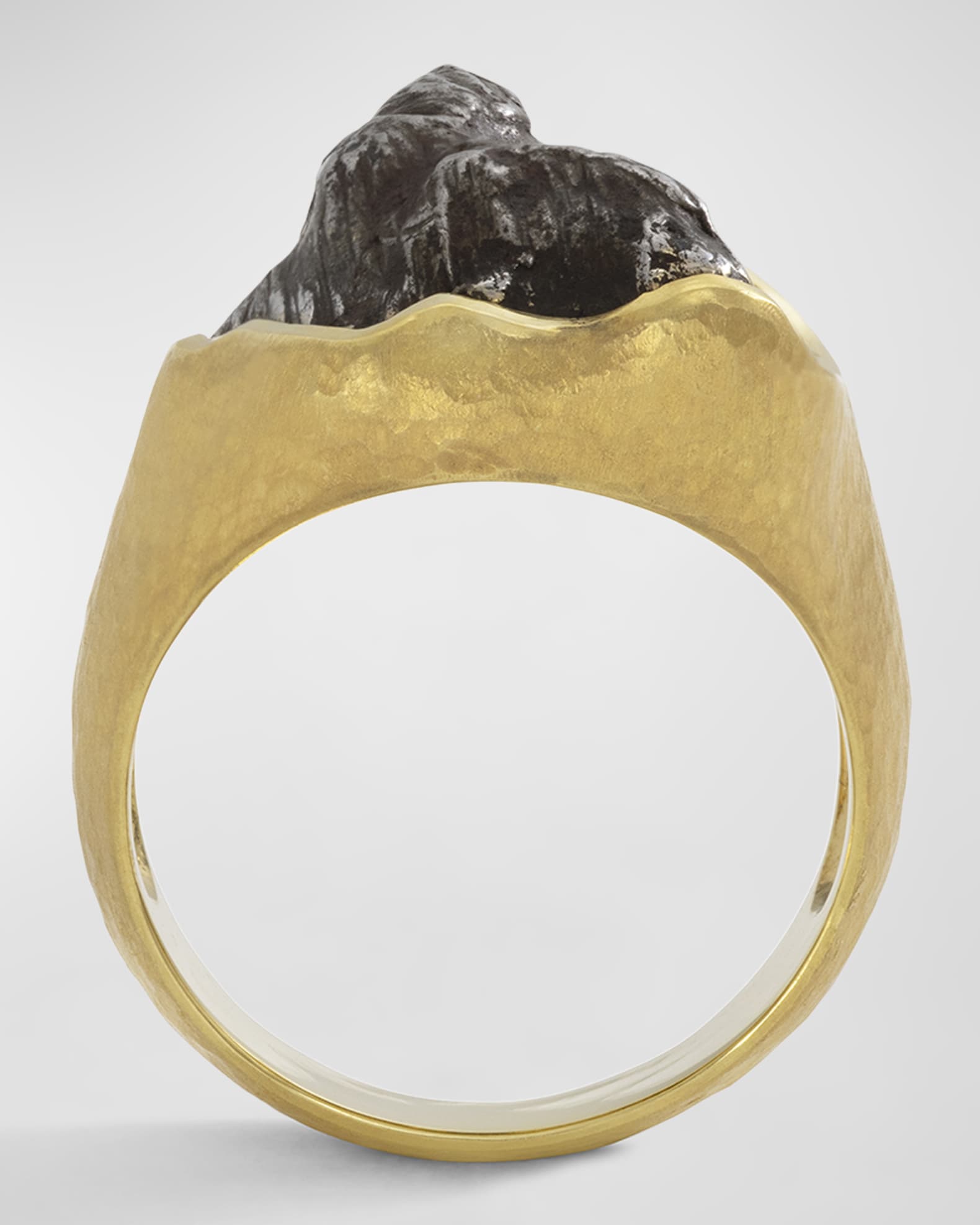 Jorge Adeler Men's 18K Yellow Gold Sikhote-Alin Ring | Neiman Marcus