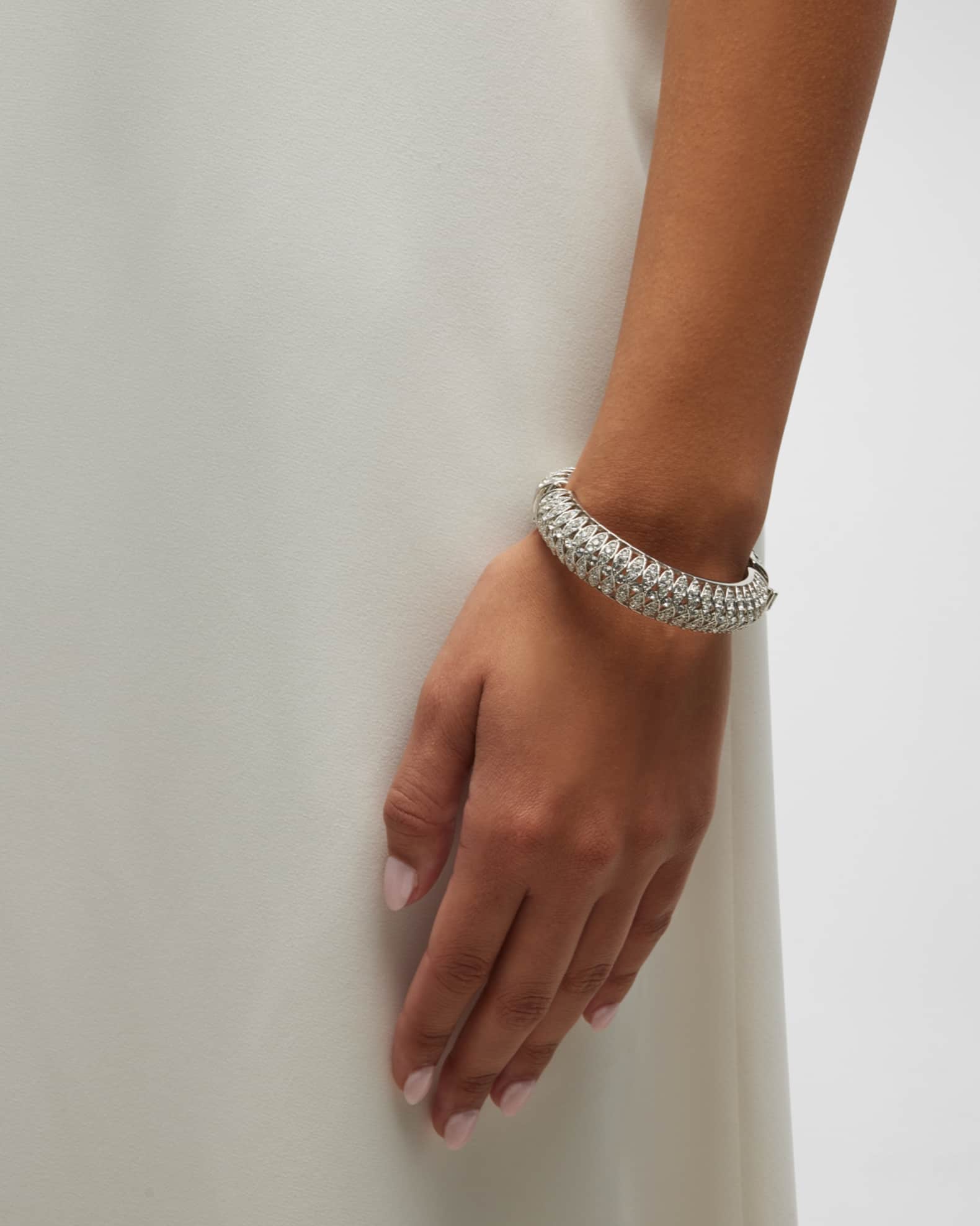 Kenneth Jay Lane Crystal Pave Bangle Bracelet | Neiman Marcus