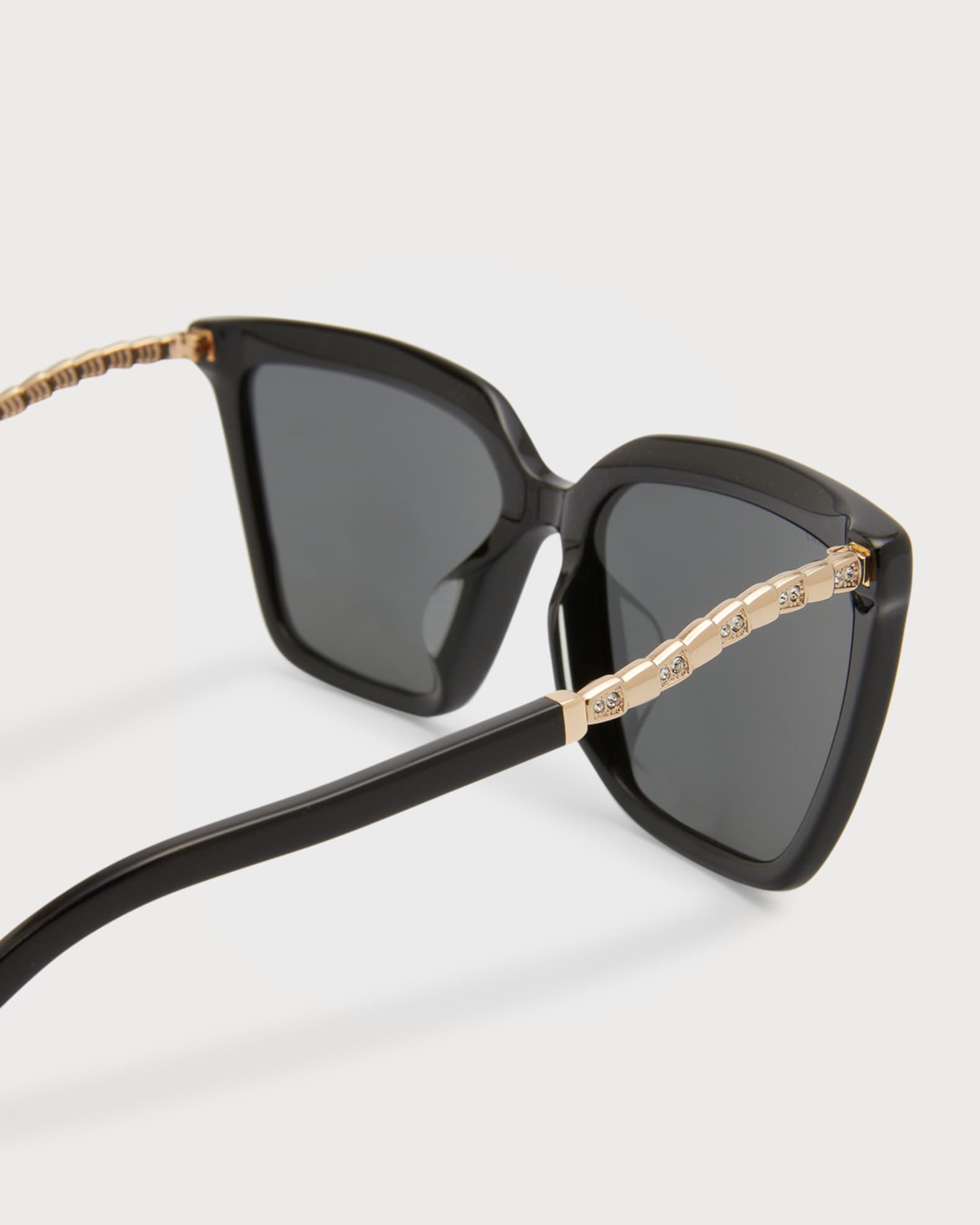 BVLGARI Crystal-Embellished Acetate Cat-Eye Sunglasses | Neiman Marcus