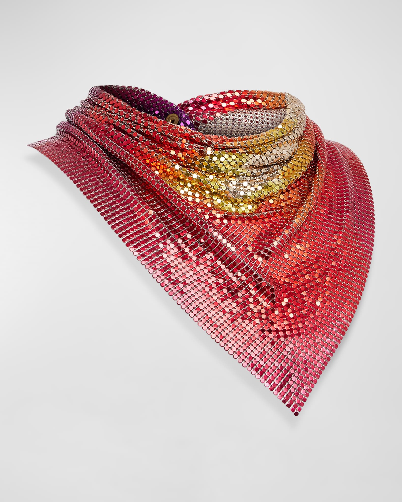 Paco Rabanne Multicolor Pixel Metal Scarf | Neiman Marcus