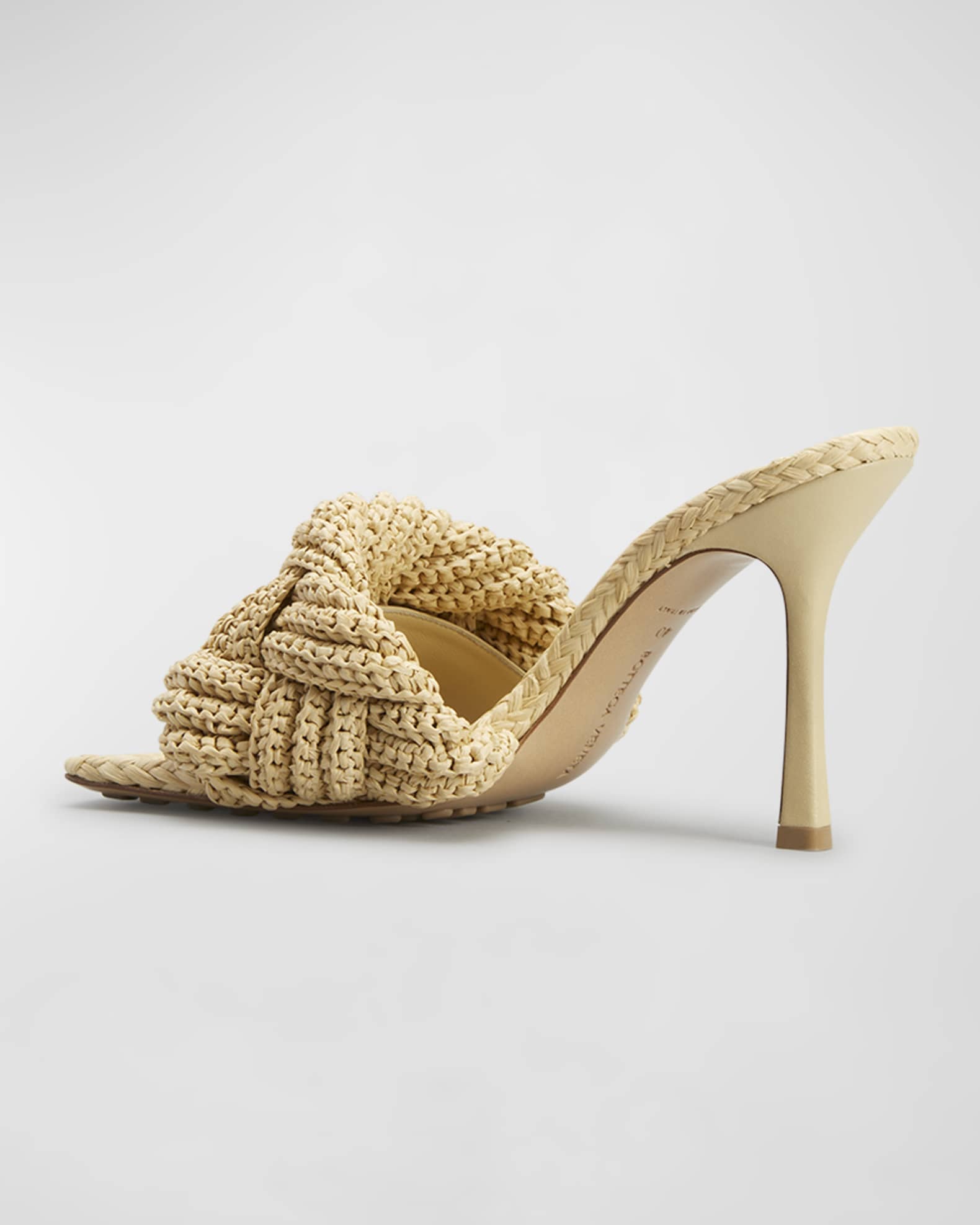 Bottega Veneta Lido Woven Stiletto Mule Sandals | Neiman Marcus