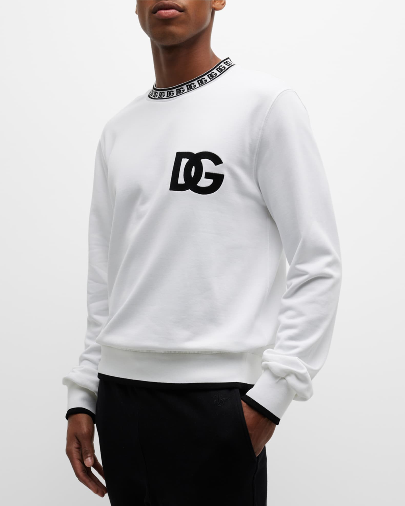 Dolce&Gabbana Men's DG-Collar Sweatshirt | Neiman Marcus