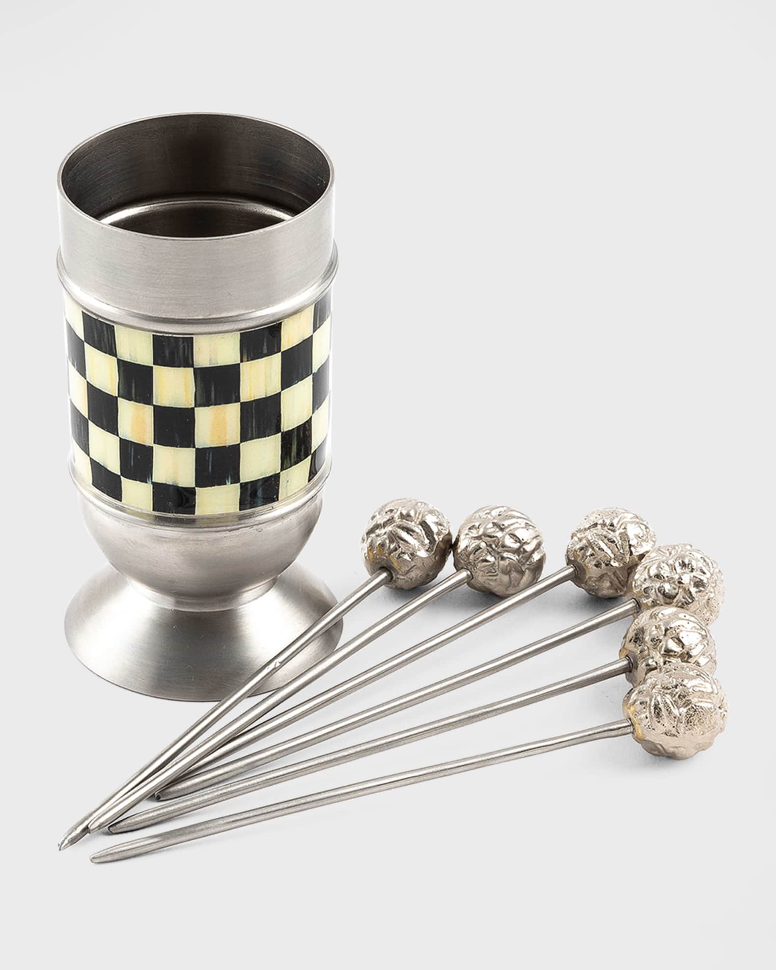 MacKenzie-Childs Supper Club Courtly Check Pick Set | Neiman Marcus