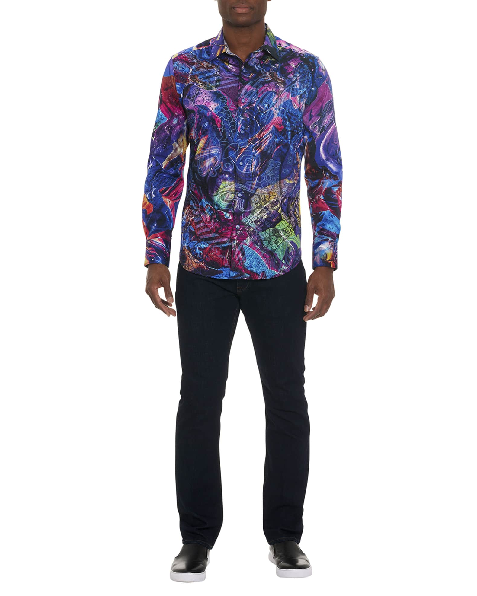 Robert Graham Men's Quasar Cotton-Stretch Sport Shirt | Neiman Marcus