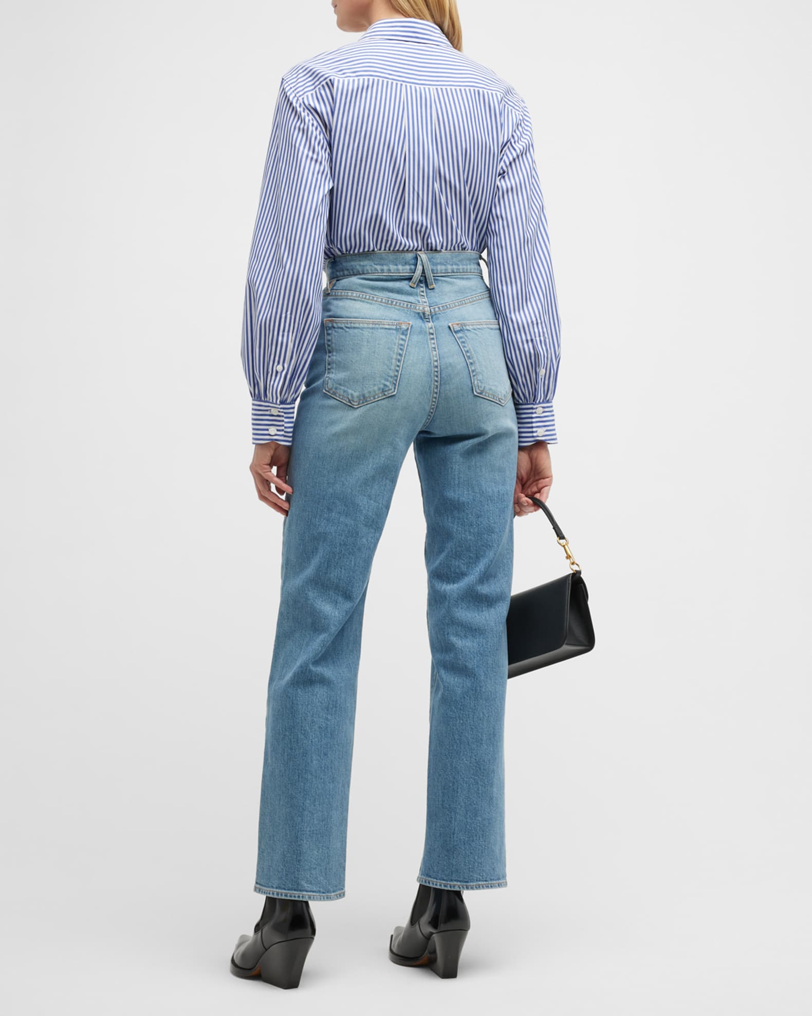 Rag & Bone Maxine Striped Button-Front Shirt | Neiman Marcus