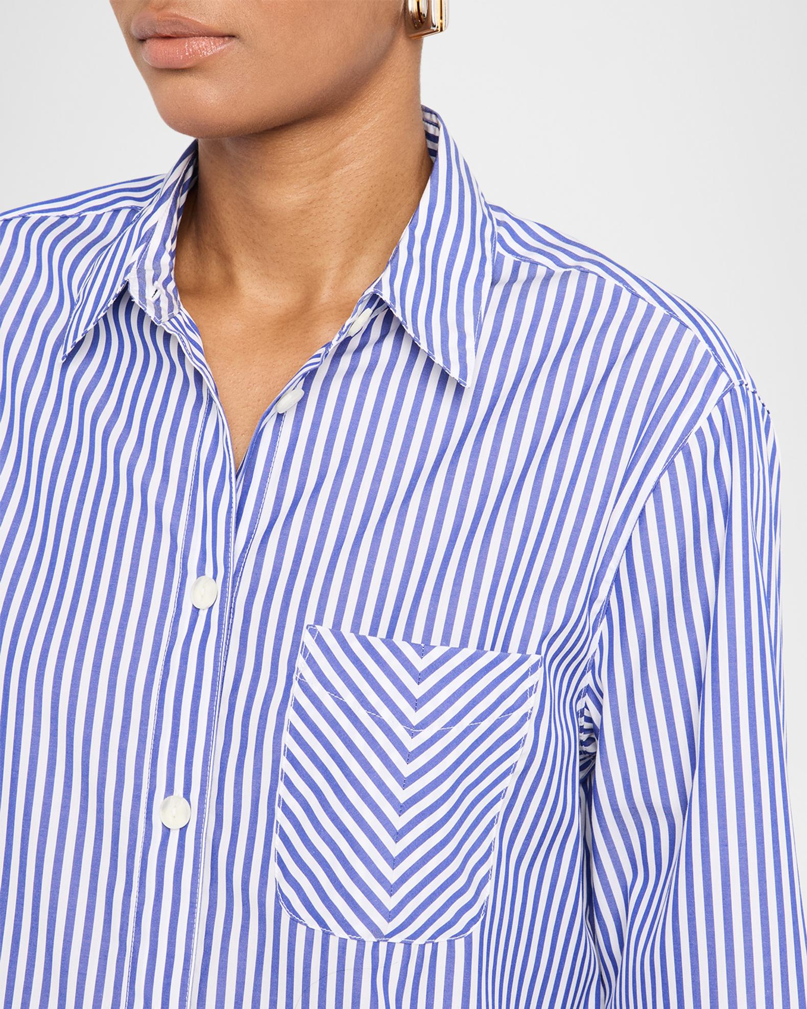 Rag & Bone Maxine Striped Button-Front Shirt | Neiman Marcus