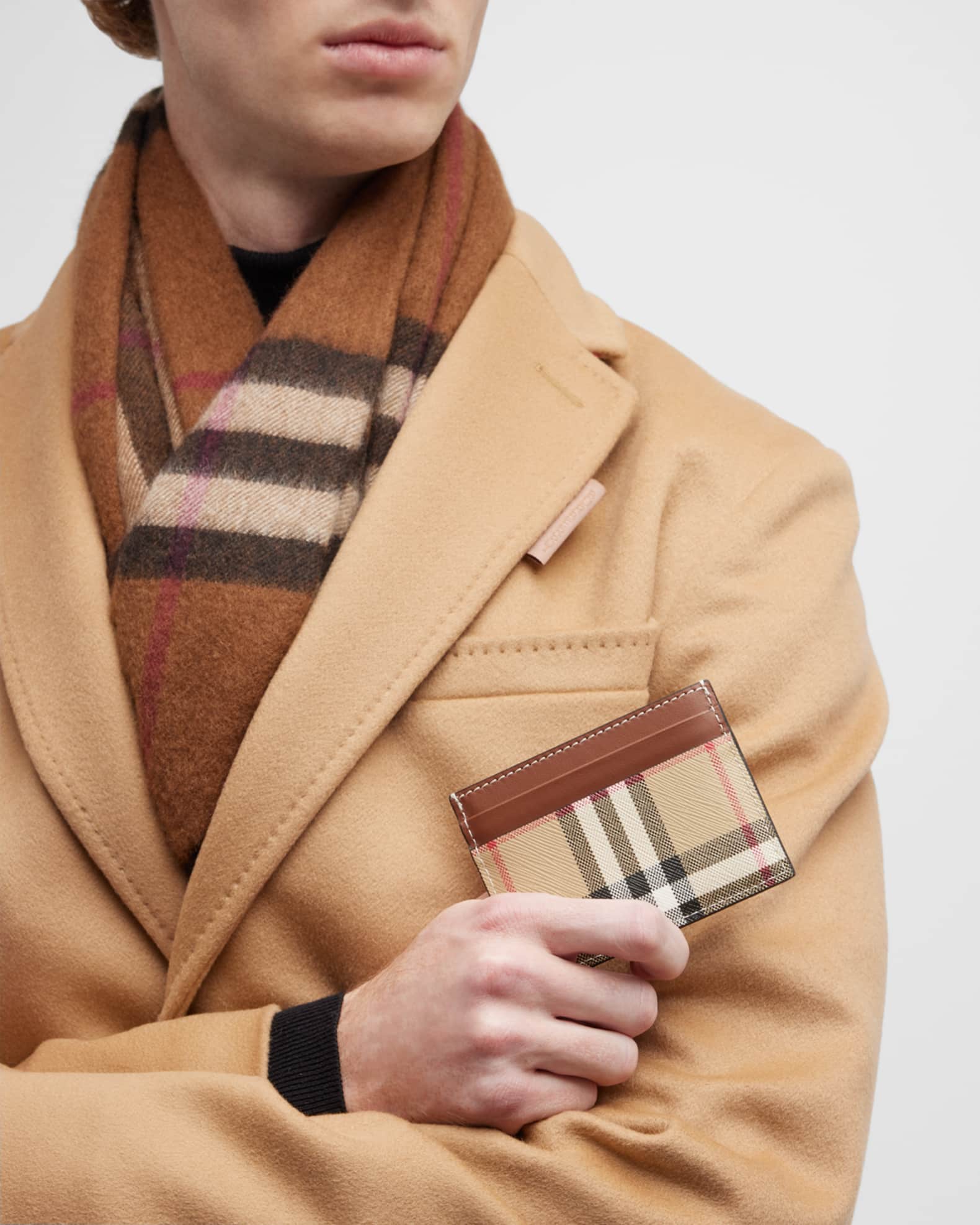 Burberry Sandon Vintage Check Card Case | Neiman Marcus