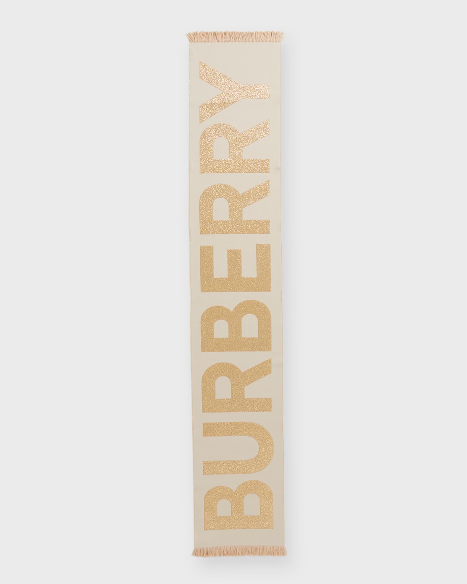 Burberry Metallic Logo Football Scarf | Neiman Marcus
