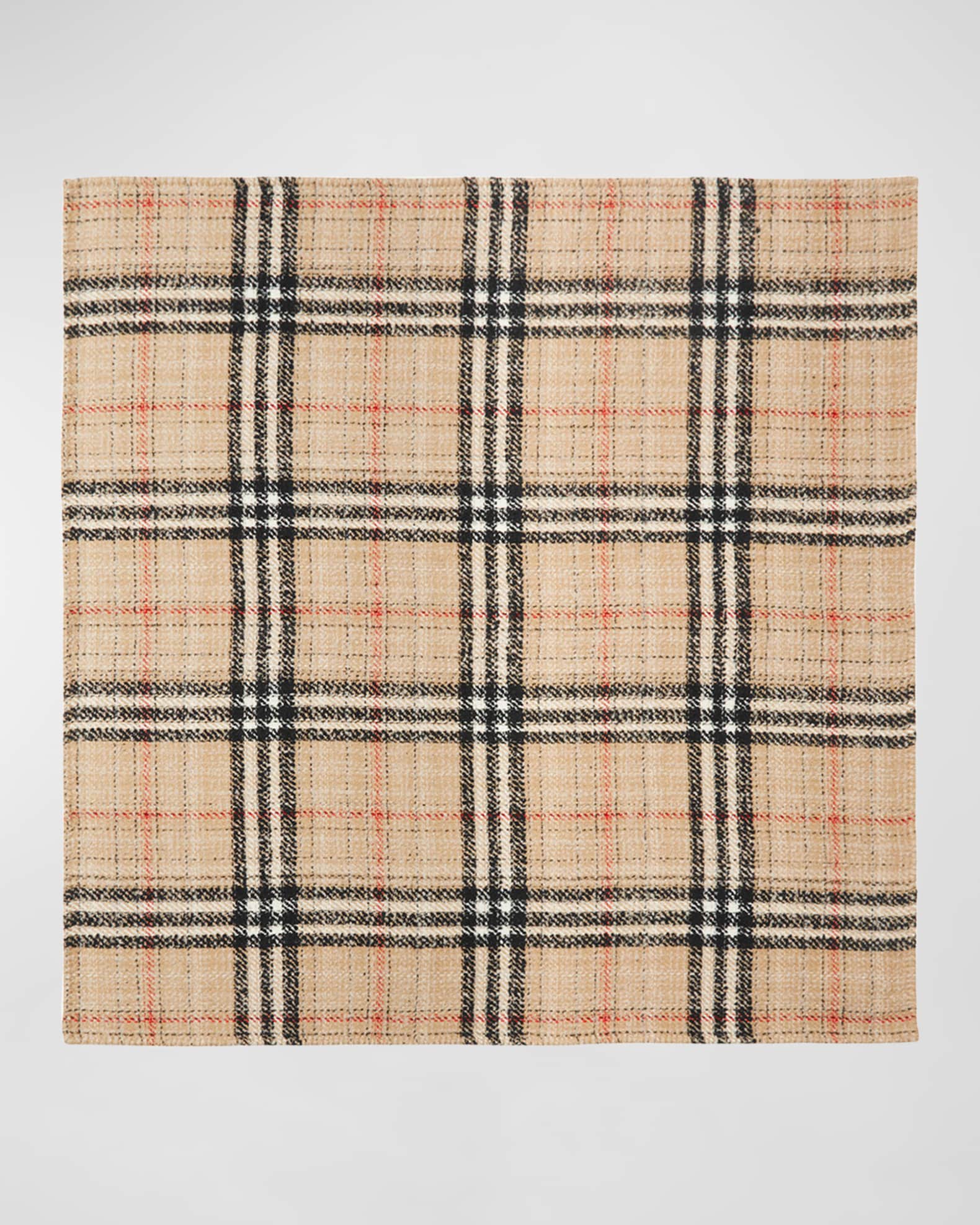 Burberry Giant Check Tweed Cashmere-Blend Blanket | Neiman Marcus