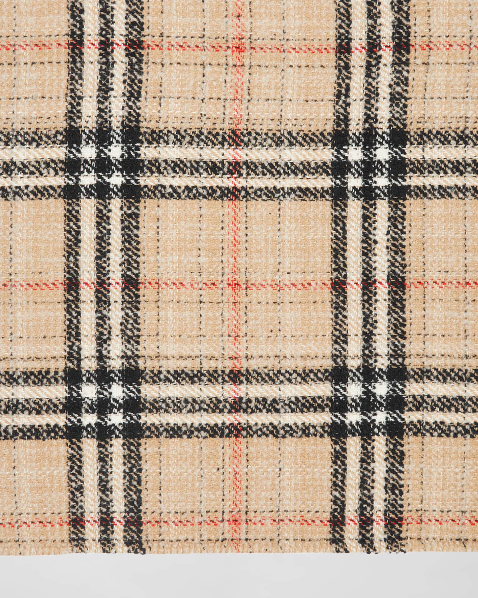 Burberry Giant Check Tweed Cashmere-Blend Blanket | Neiman Marcus