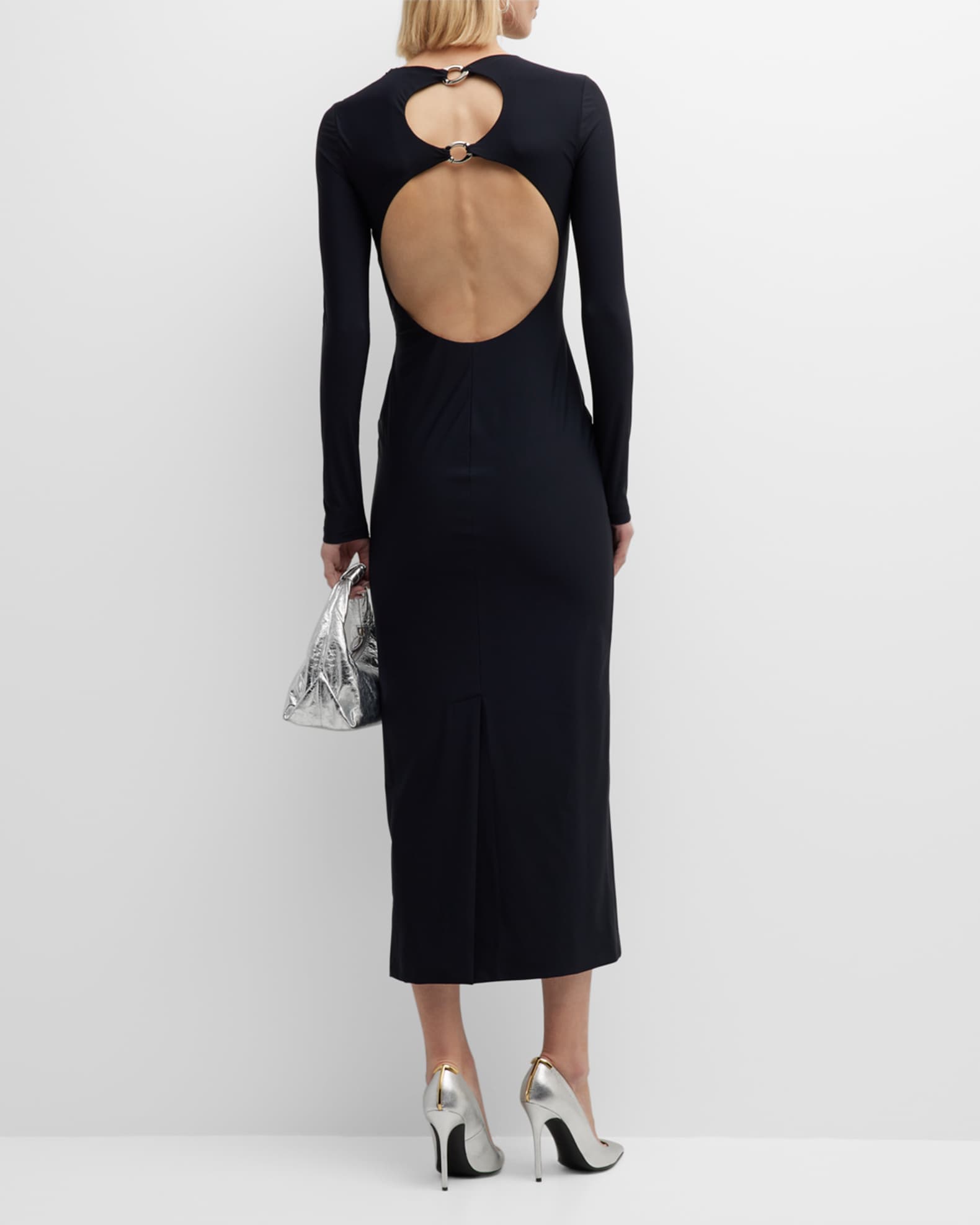 Burberry Corrine Cutout Midi Dress | Neiman Marcus