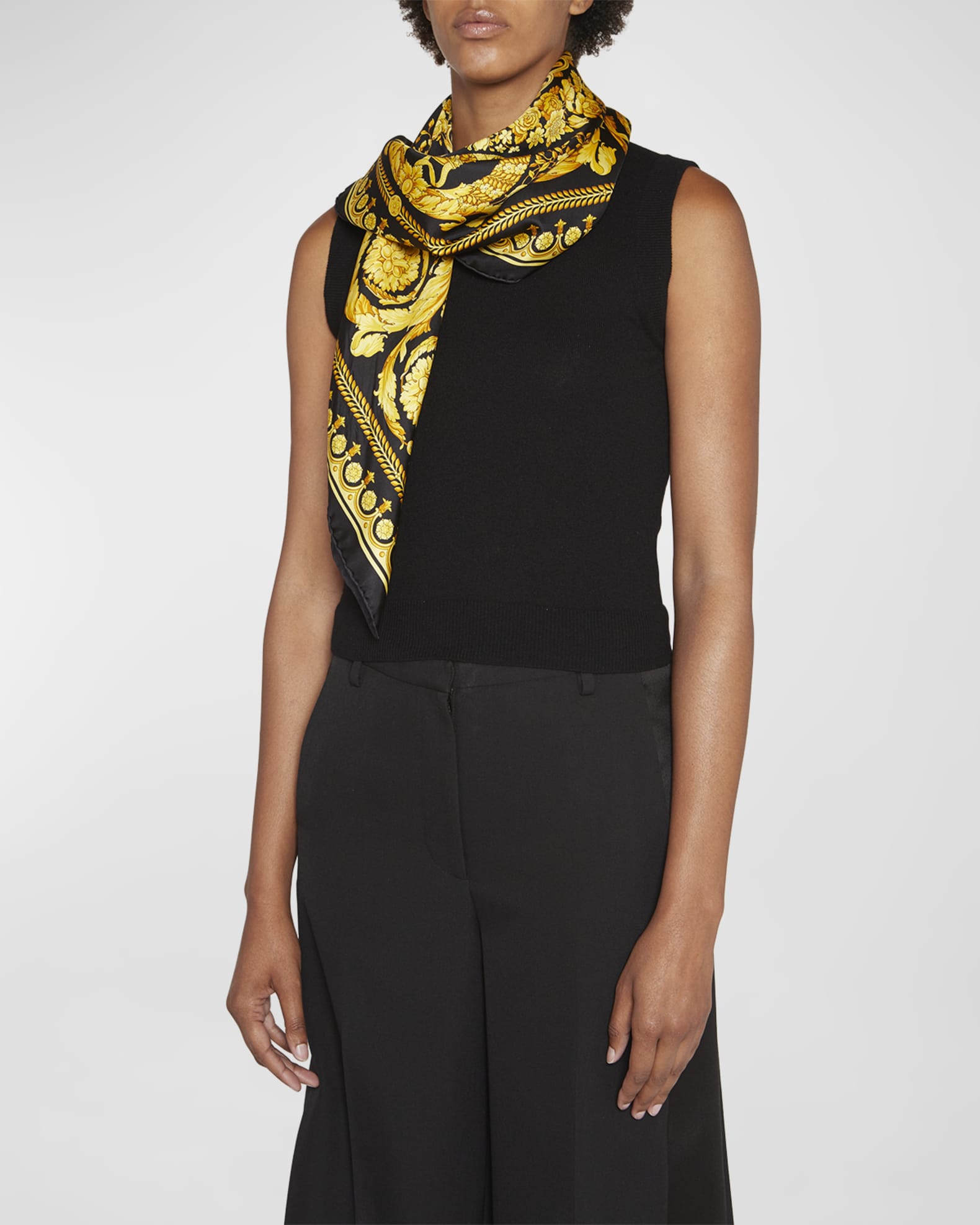 Versace Barocco Silk Twill Square Scarf | Neiman Marcus