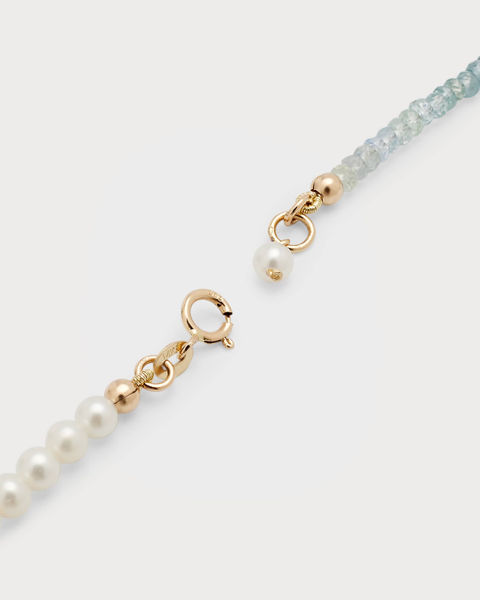 POPPY FINCH Split Freshwater Pearl and Sapphire Beaded Necklace ...