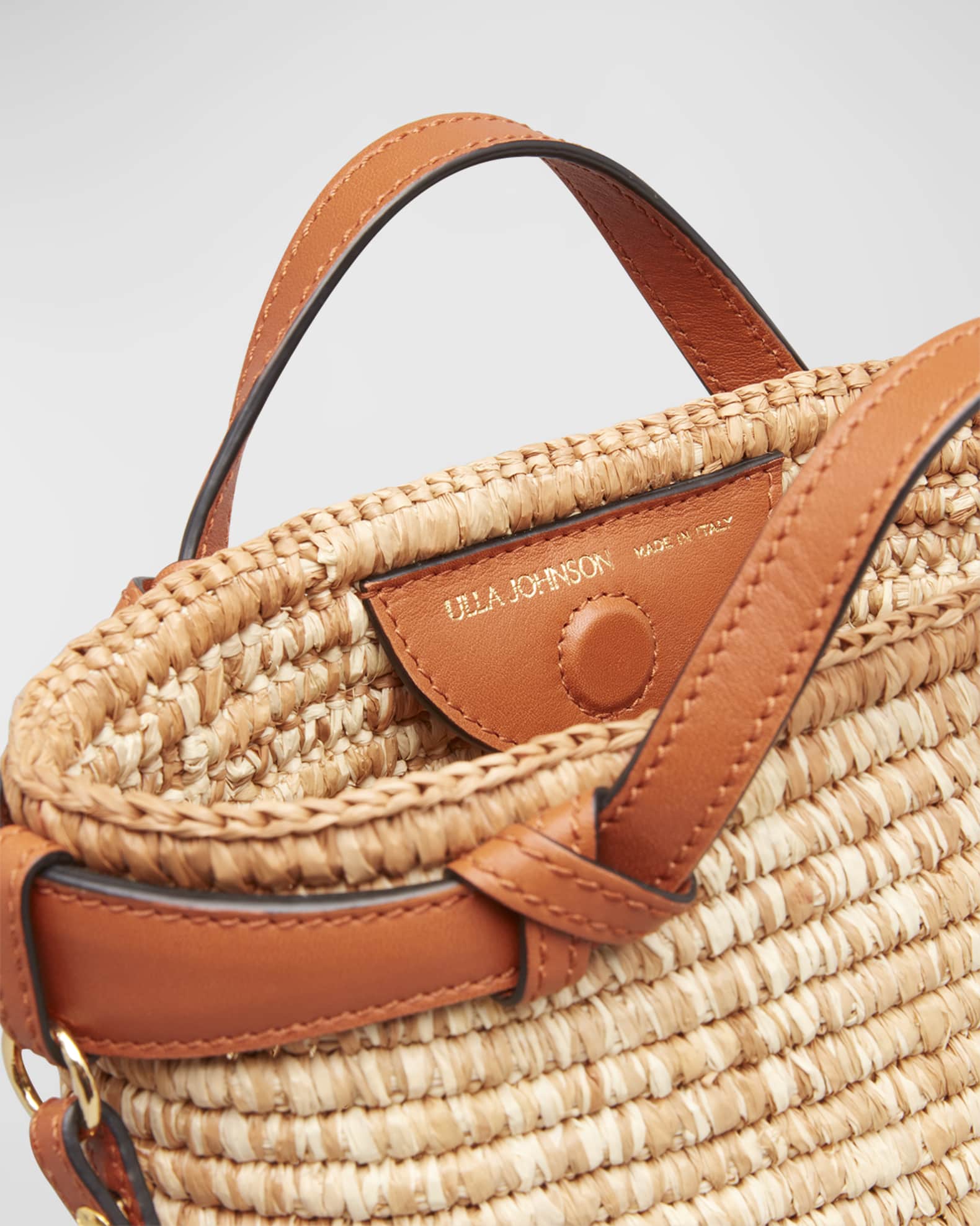 Ulla Johnson Mallorca Mini Raffia Crossbody Bag | Neiman Marcus